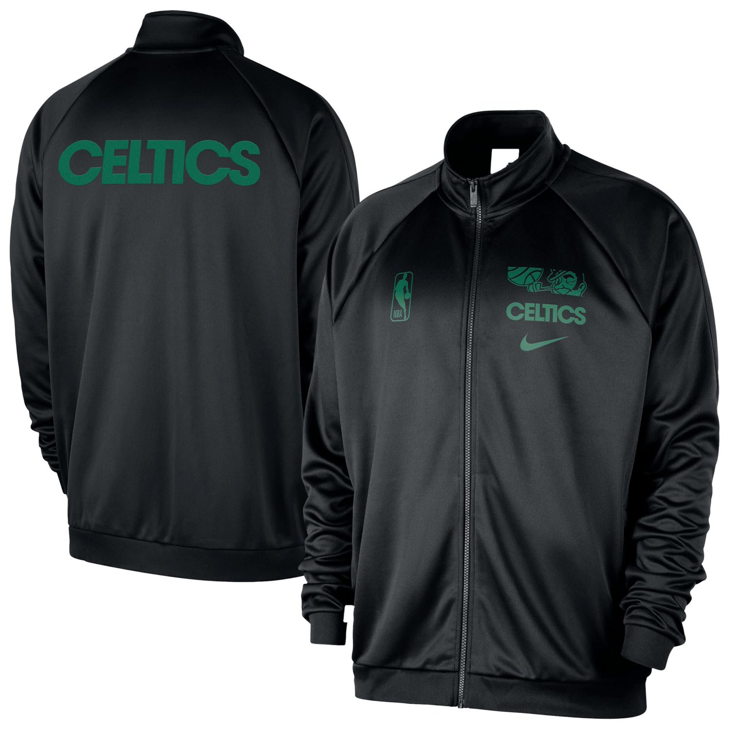 Nike Men’s Boston Celtics Courtside Pique Club Full-Zip Track Jacket ...