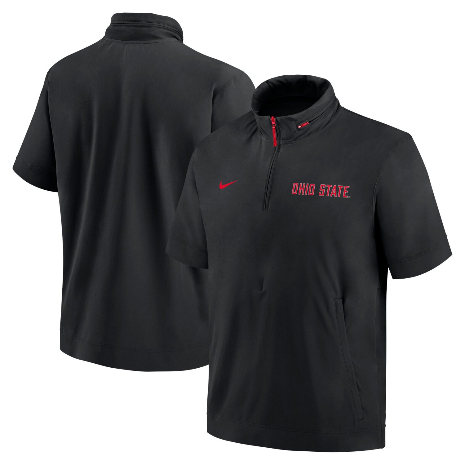 Nike Ohio State Buckeyes 2024 Sideline Coach Short Sleeve Half-Zip ...