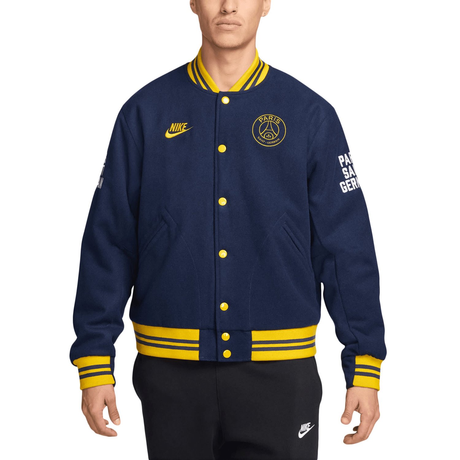 Nike Paris Saint-Germain Full-Snap Varsity Jacket | Academy