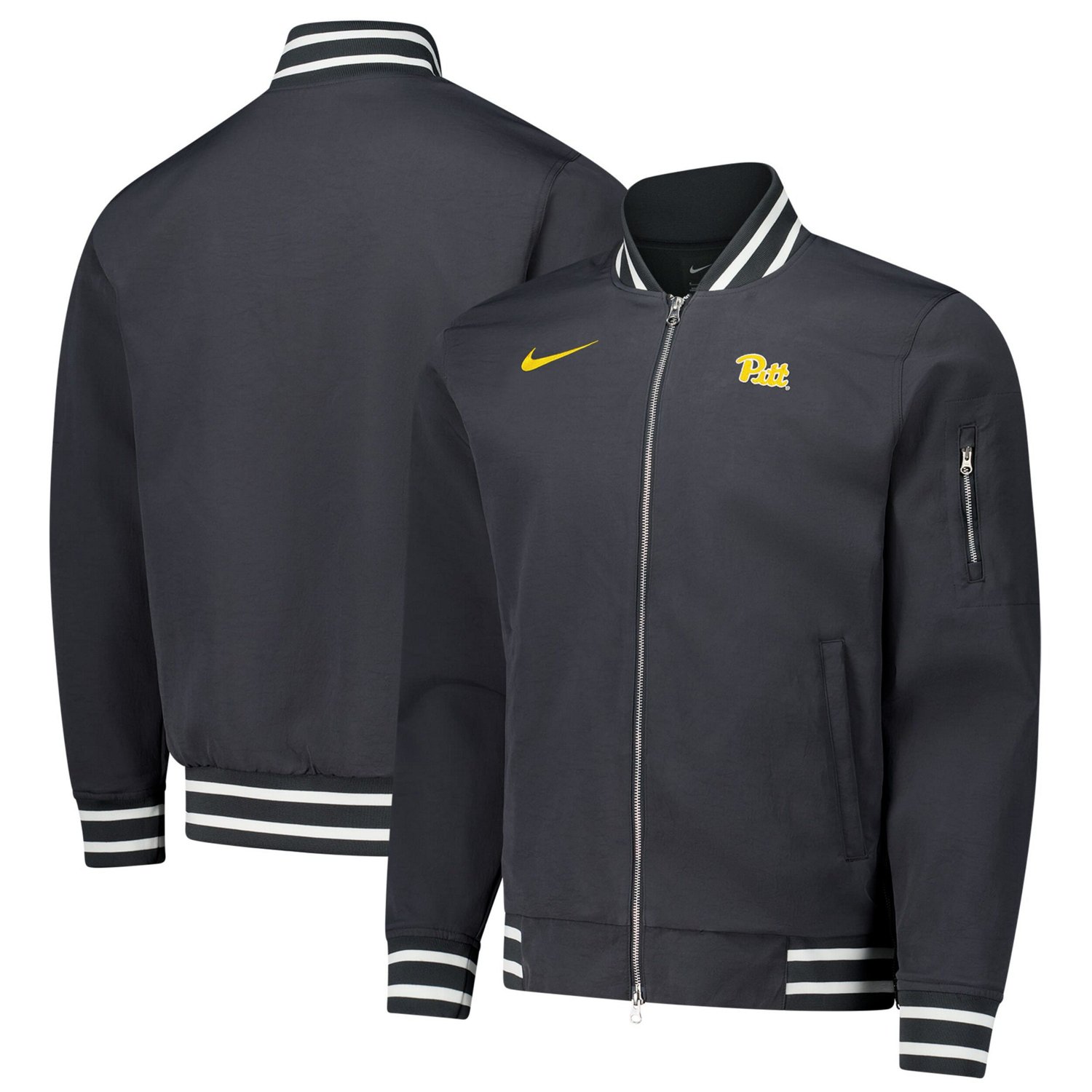 Nike Pitt Panthers Full-Zip Bomber Jacket | Academy