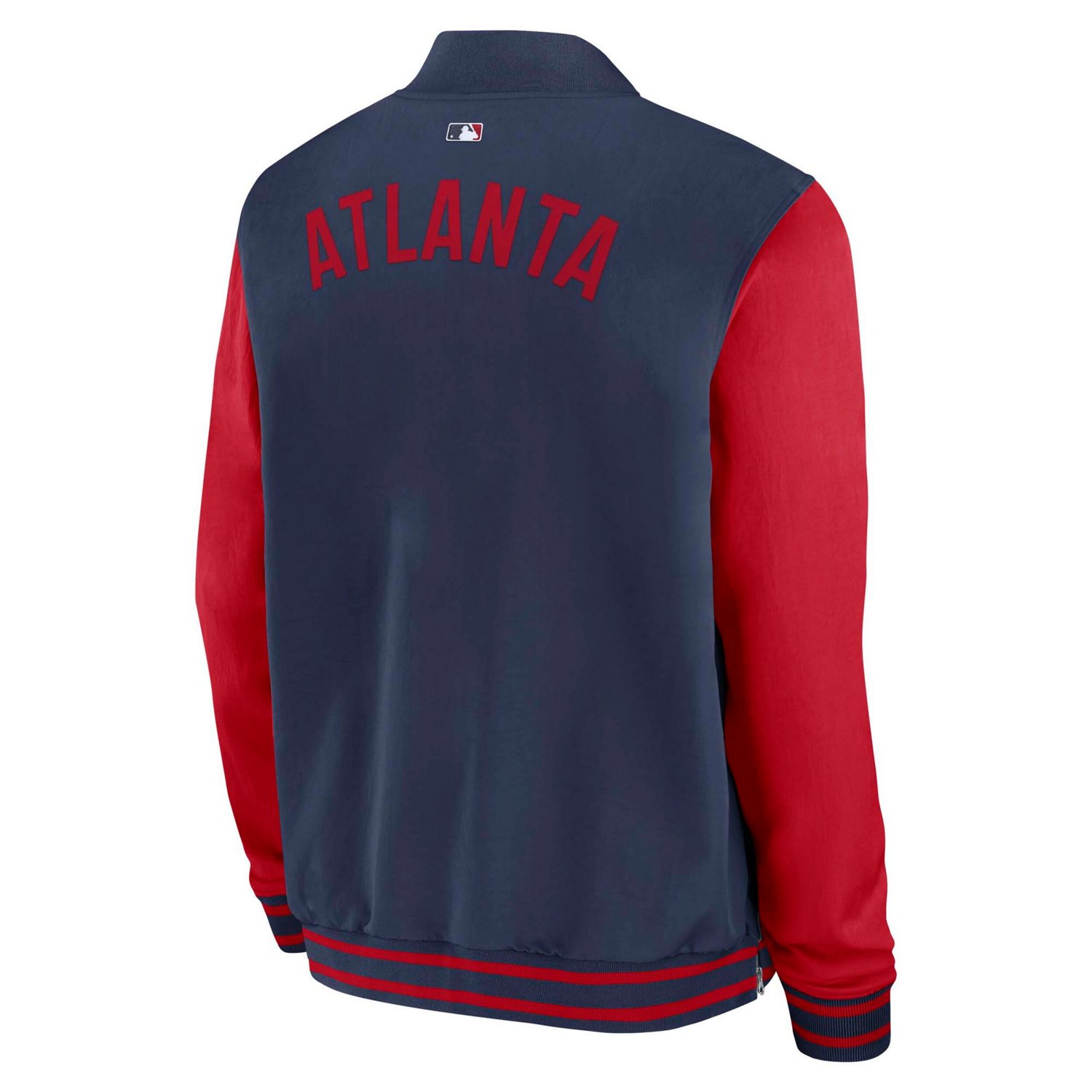 Nike Red Atlanta Braves Authentic Collection Dugout Full-Zip Bomber ...