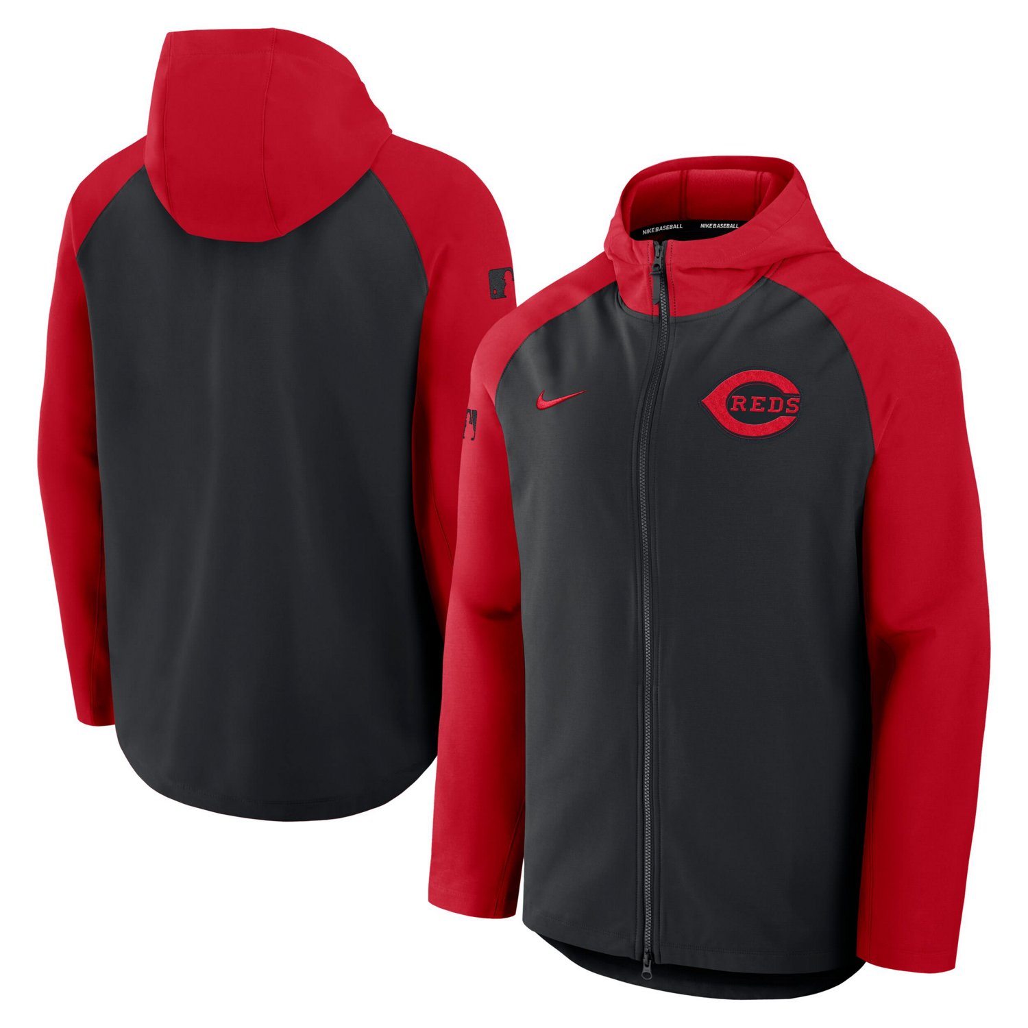 Nike Red Cincinnati Reds Authentic Collection Raglan Performance Full ...