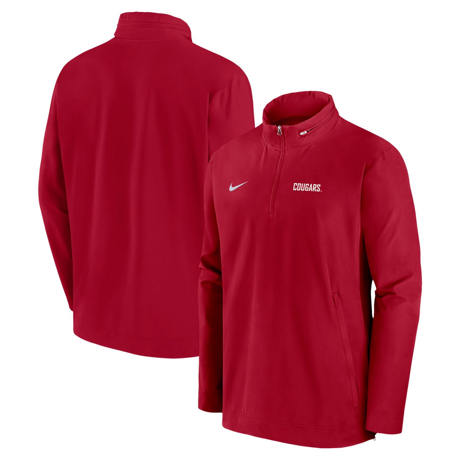 Nike Washington State Cougars 2024 Sideline Coach Quarter-Zip Hoodie Jacket | Academy