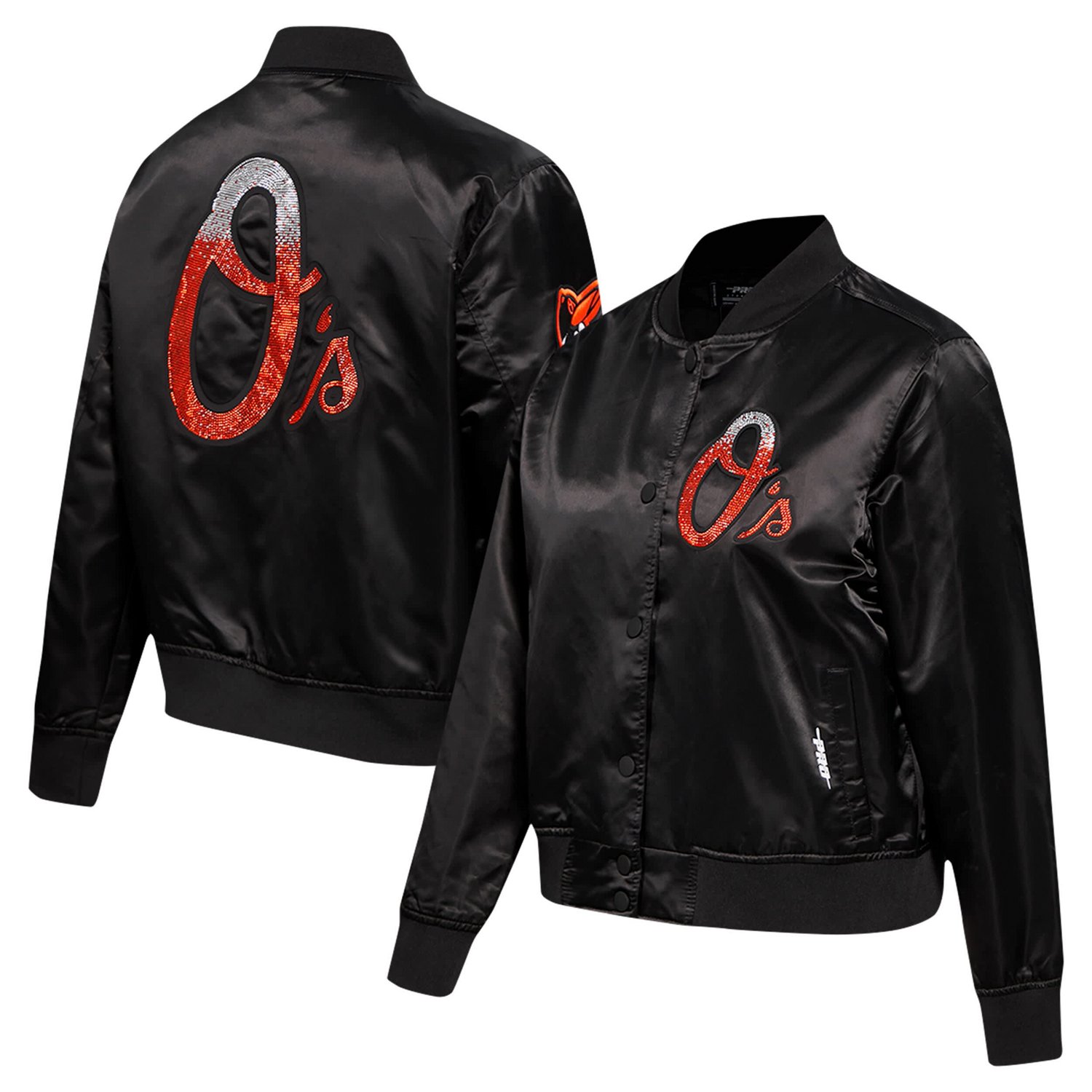Pro Standard Baltimore Orioles Rhinestone Satin Full-Snap Jacket | Academy