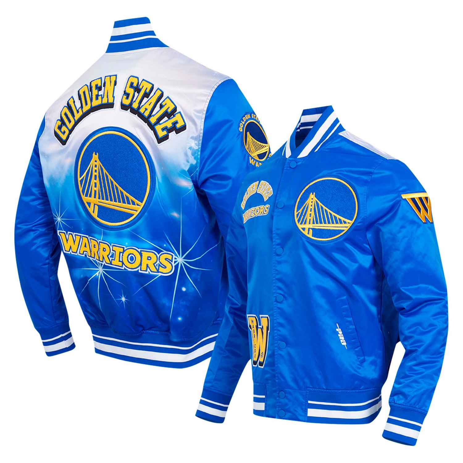Pro Standard Golden State Warriors Sublimated Satin Full-Snap Jacket ...