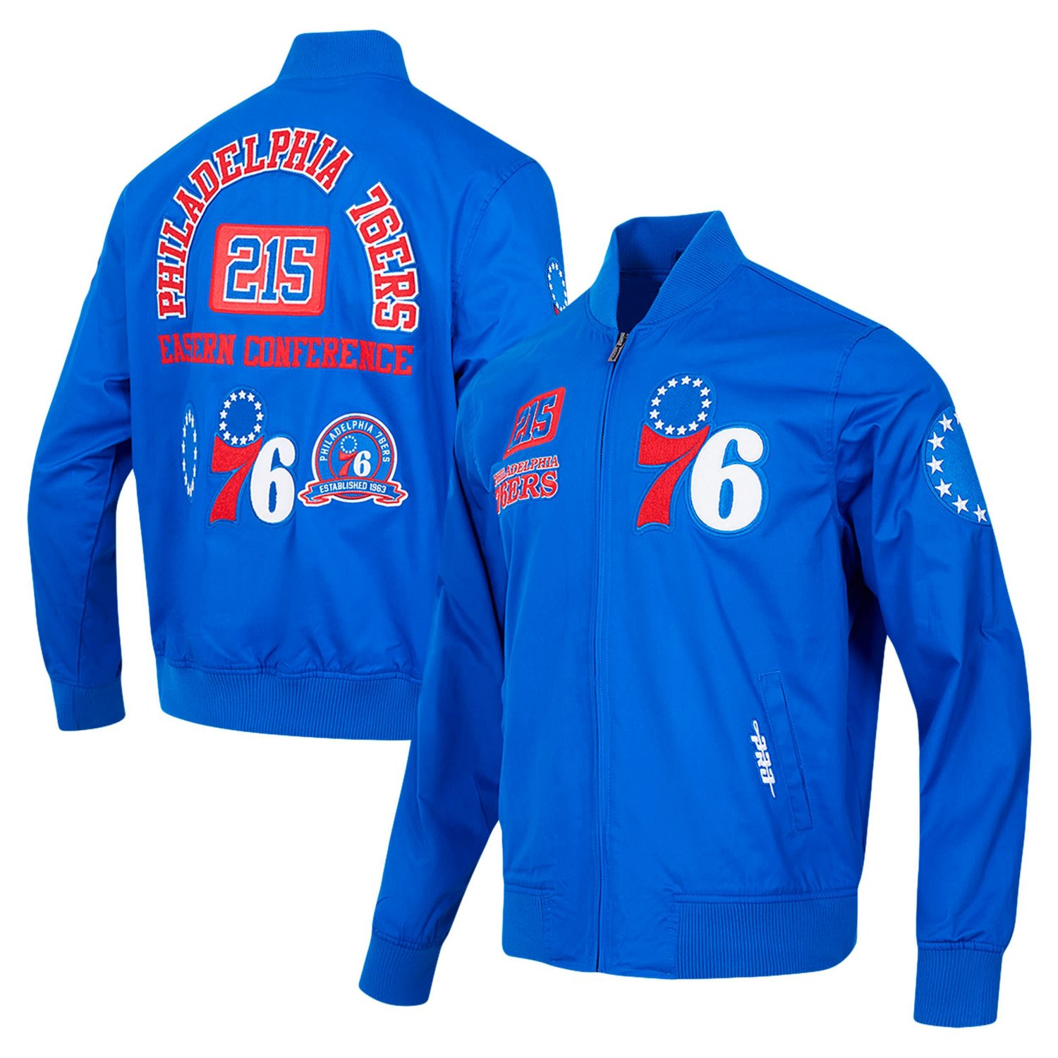 Pro Standard Philadelphia 76ers Area Code Twill Full-Zip Jacket | Academy