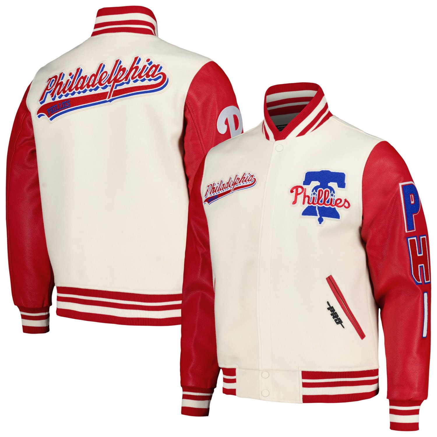 Pro Standard Philadelphia Phillies Script Tail Wool Full-Zip Varity ...