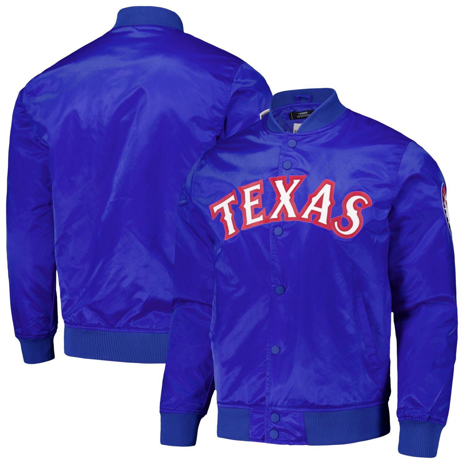 Pro Standard Texas Rangers Wordmark Satin Full-Snap Jacket | Academy