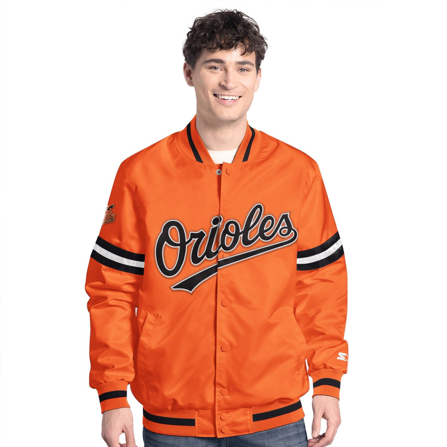 Starter Baltimore Orioles Scout Full-Snap Varsity Jacket | Academy