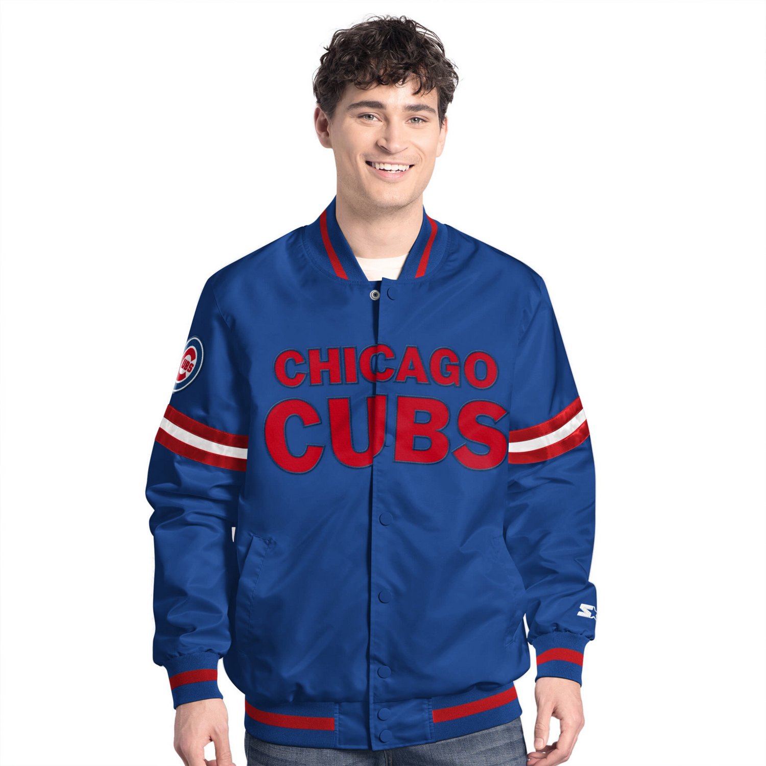 Starter Chicago Cubs Scout Full-Snap Varsity Jacket | Academy