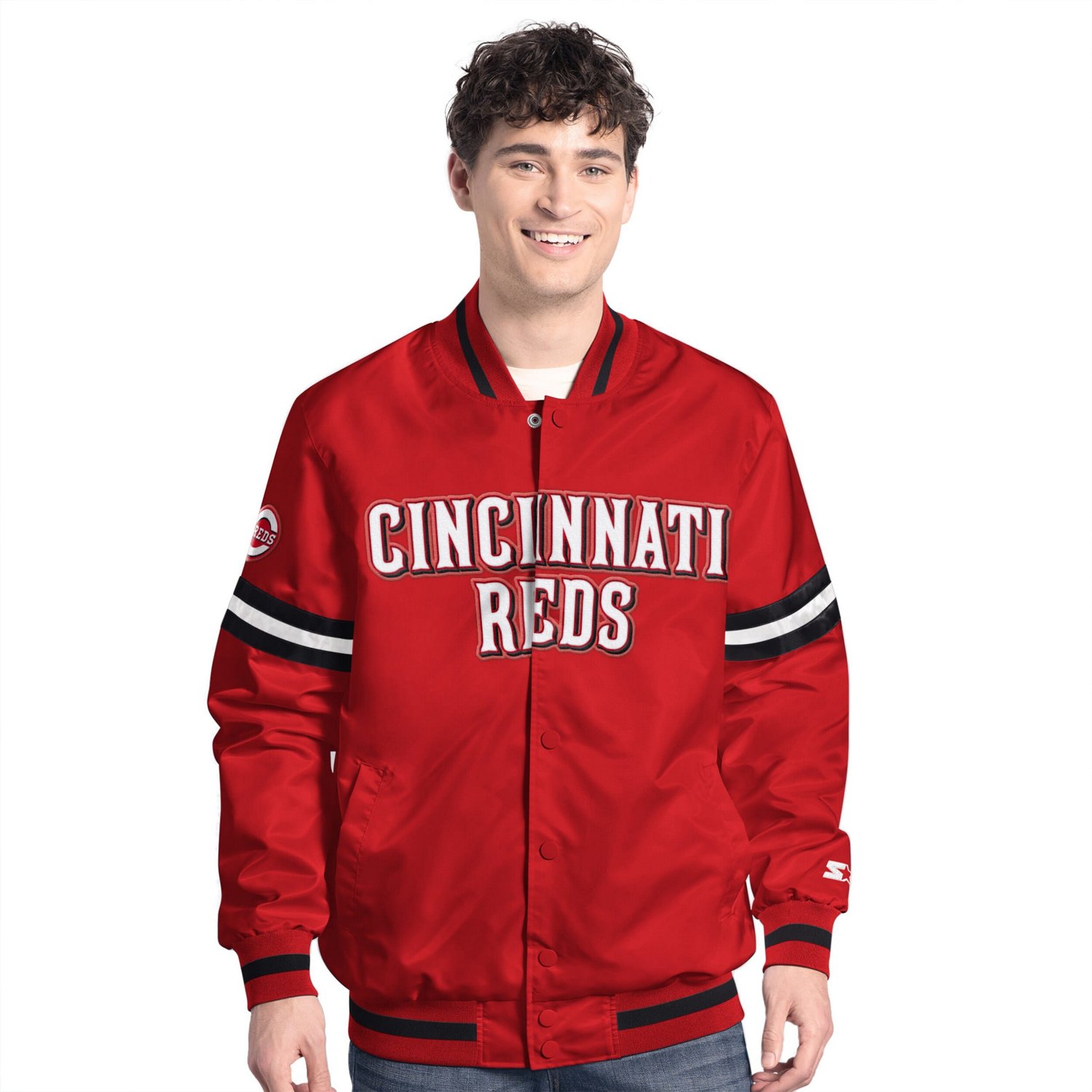 Starter Cincinnati s Scout Full-Snap Varsity Jacket | Academy