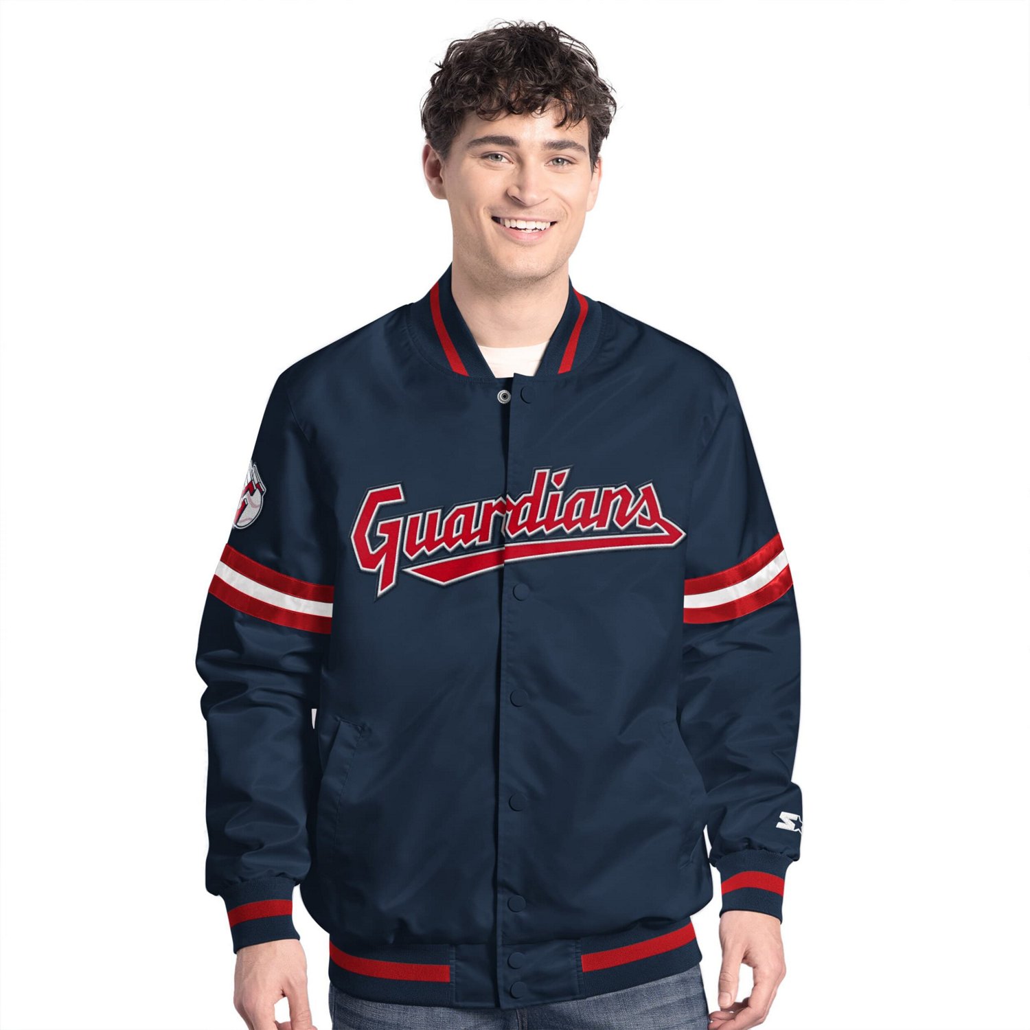 Starter Cleveland Guardians Scout Full-Snap Varsity Jacket | Academy