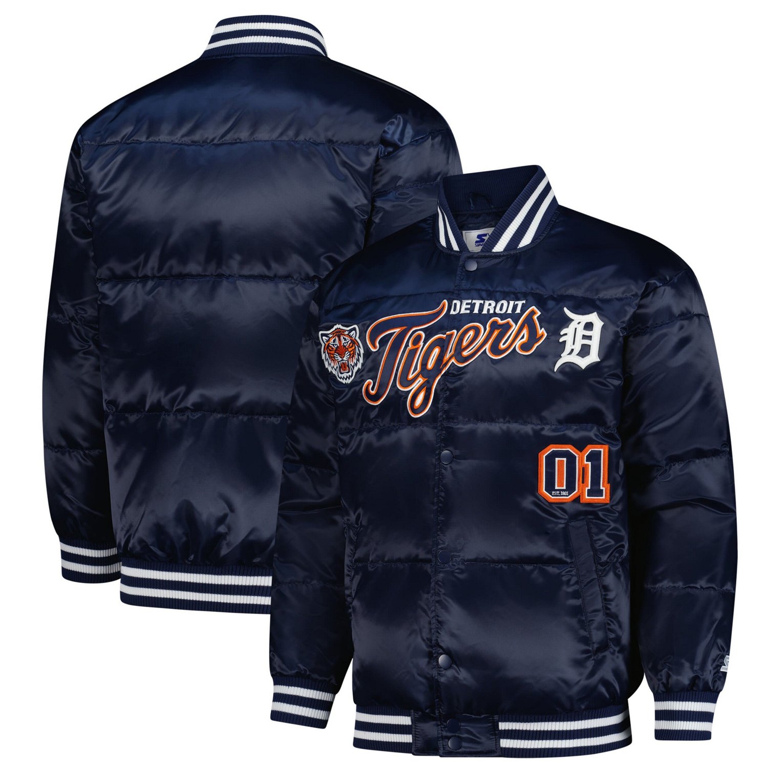Starter Detroit Tigers Full-Snap Satin Jacket | Academy