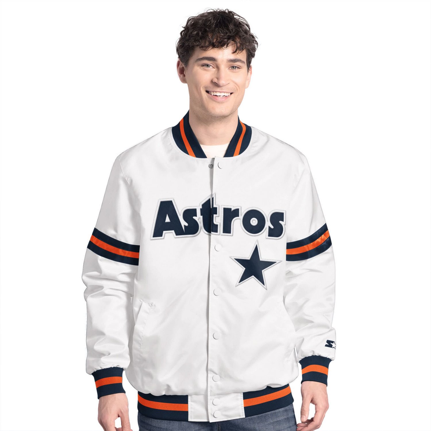 Starter Houston Astros Cooperstown Scout Full-Snap Varsity Jacket | Academy