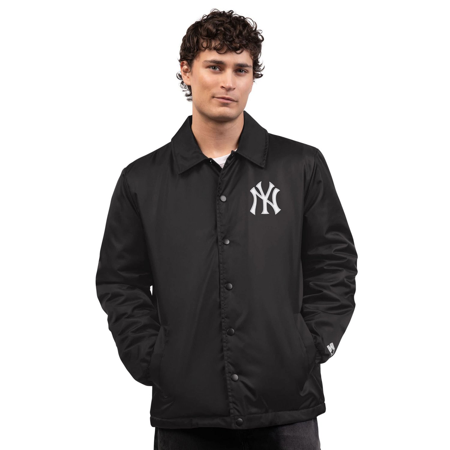 Starter New York Yankees Full-Snap Coaches Jacket | Academy