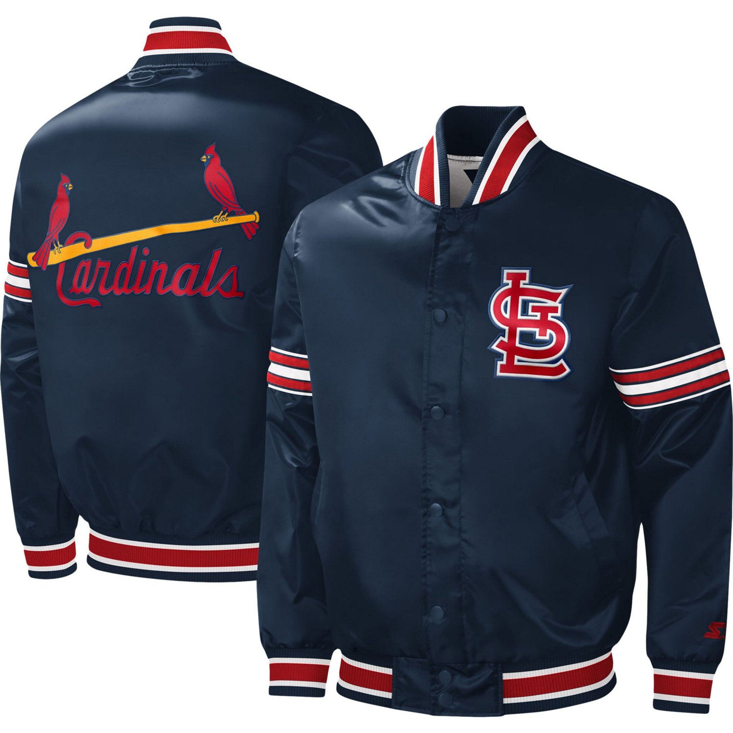 Starter St Louis Cardinals Slider Satin Full-Snap Varsity Jacket | Academy