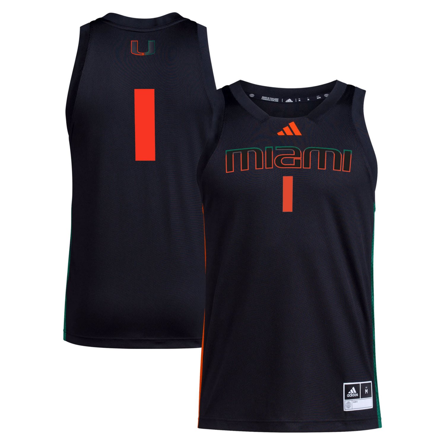adidas 1 Miami Hurricanes Swingman Jersey | Academy