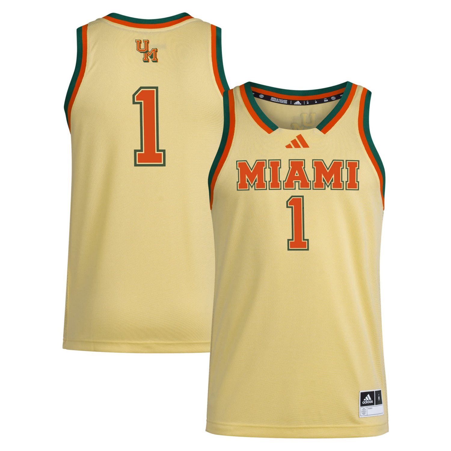 adidas 1 Miami Hurricanes Swingman Jersey | Academy