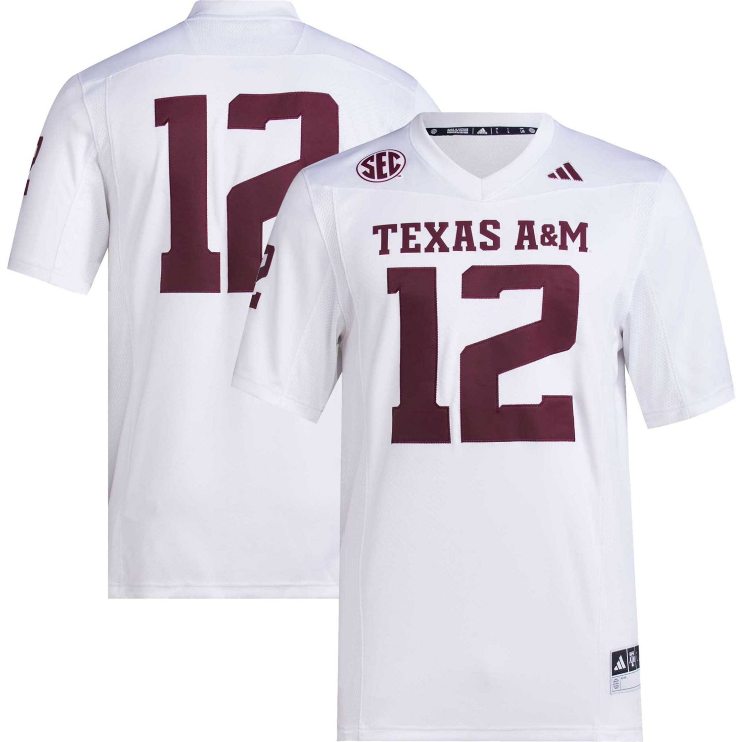 adidas 12 Texas AM Aggies Premier Football Jersey | Academy
