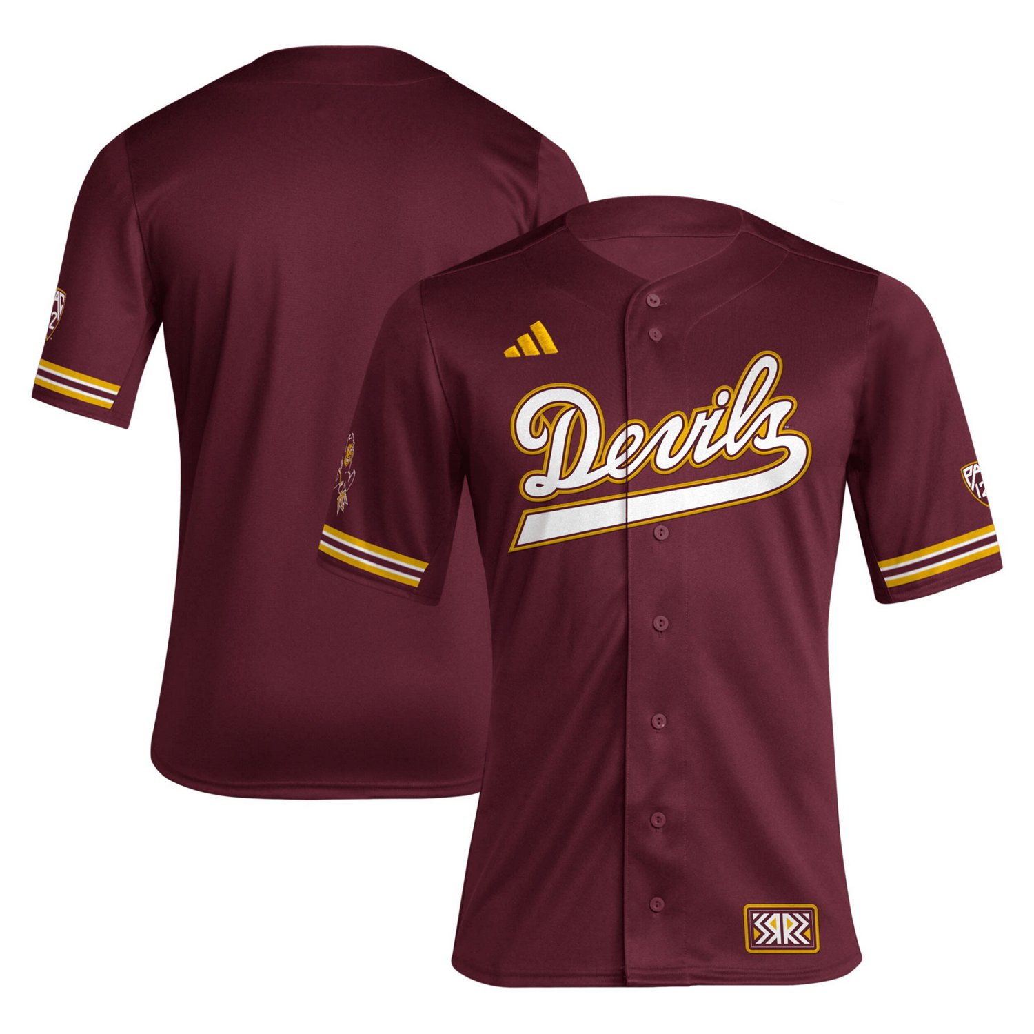 adidas Arizona State Sun Devils Reverse Retro Replica Baseball Jersey ...
