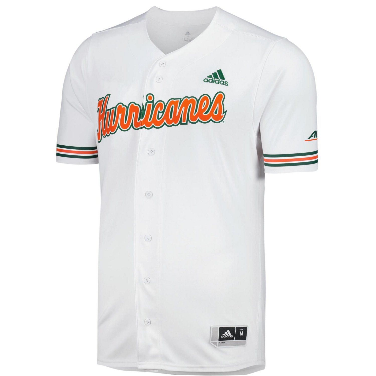 adidas Miami Hurricanes Replica Baseball Jersey | Academy