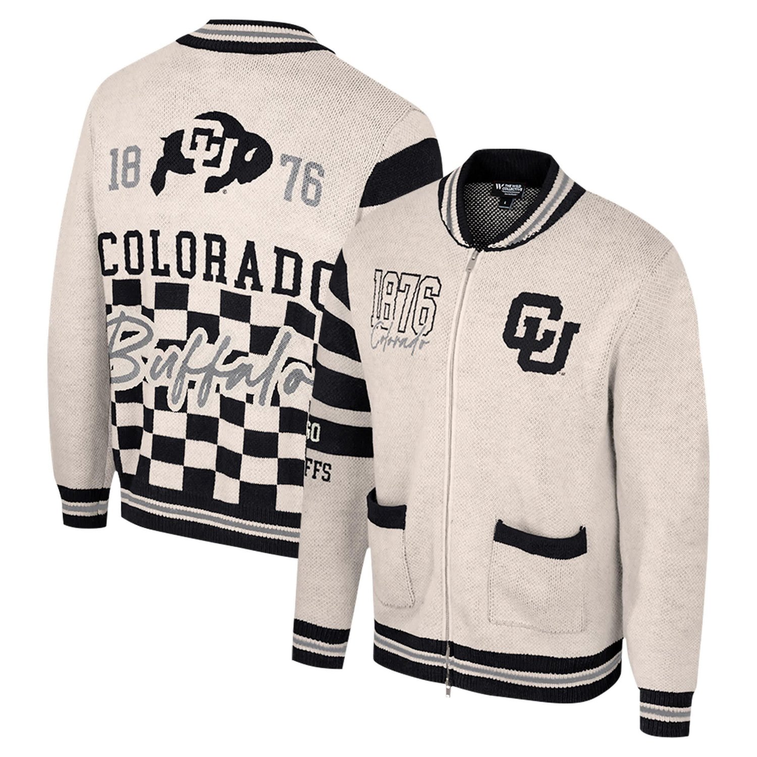 Colosseum Colorado Buffaloes Jacquard Full-Zip Sweater | Academy