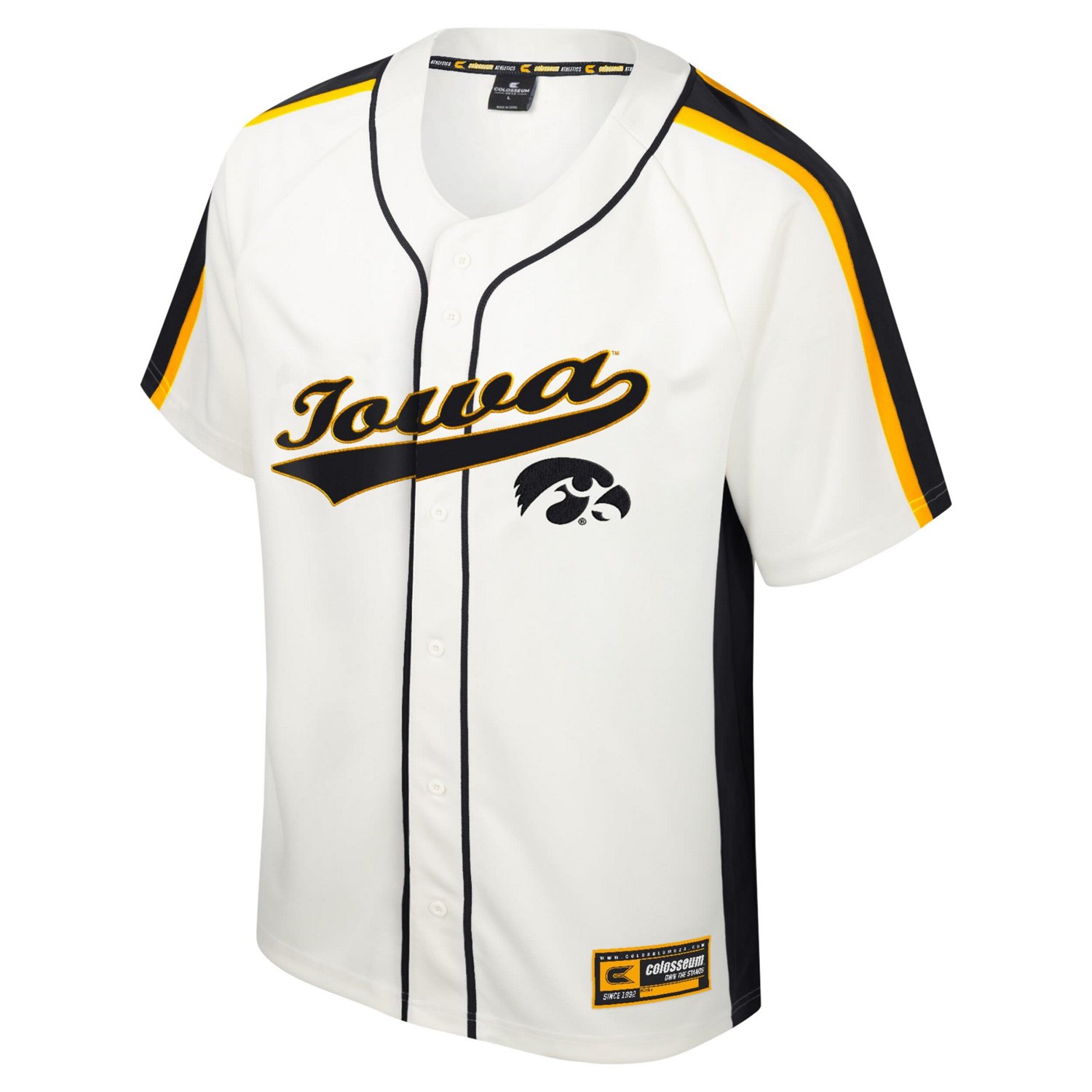 Colosseum Iowa Hawkeyes Ruth Button-Up Baseball Jersey | Academy