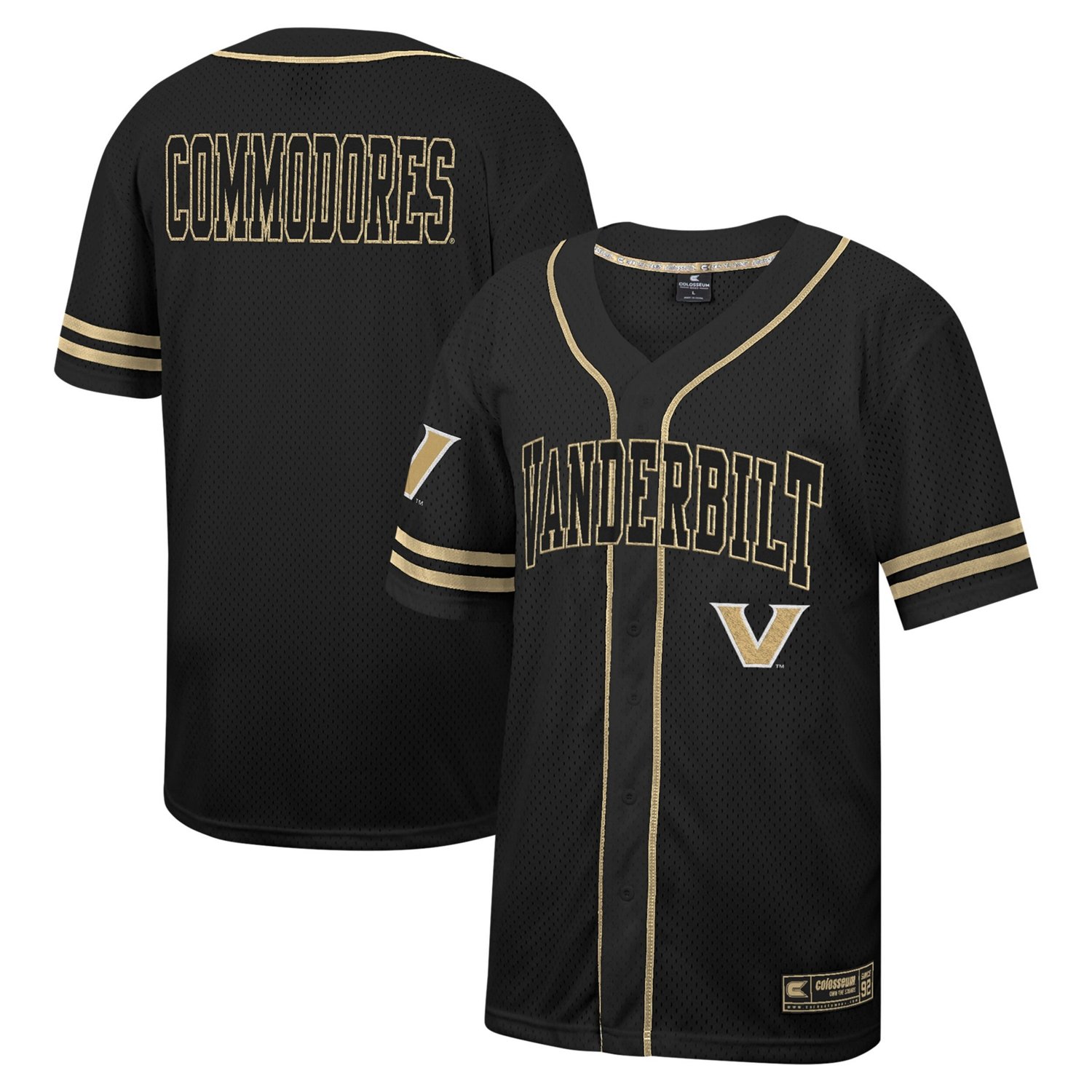 Colosseum Vanderbilt Commodores Free Spirited Mesh Button-Up Baseball ...