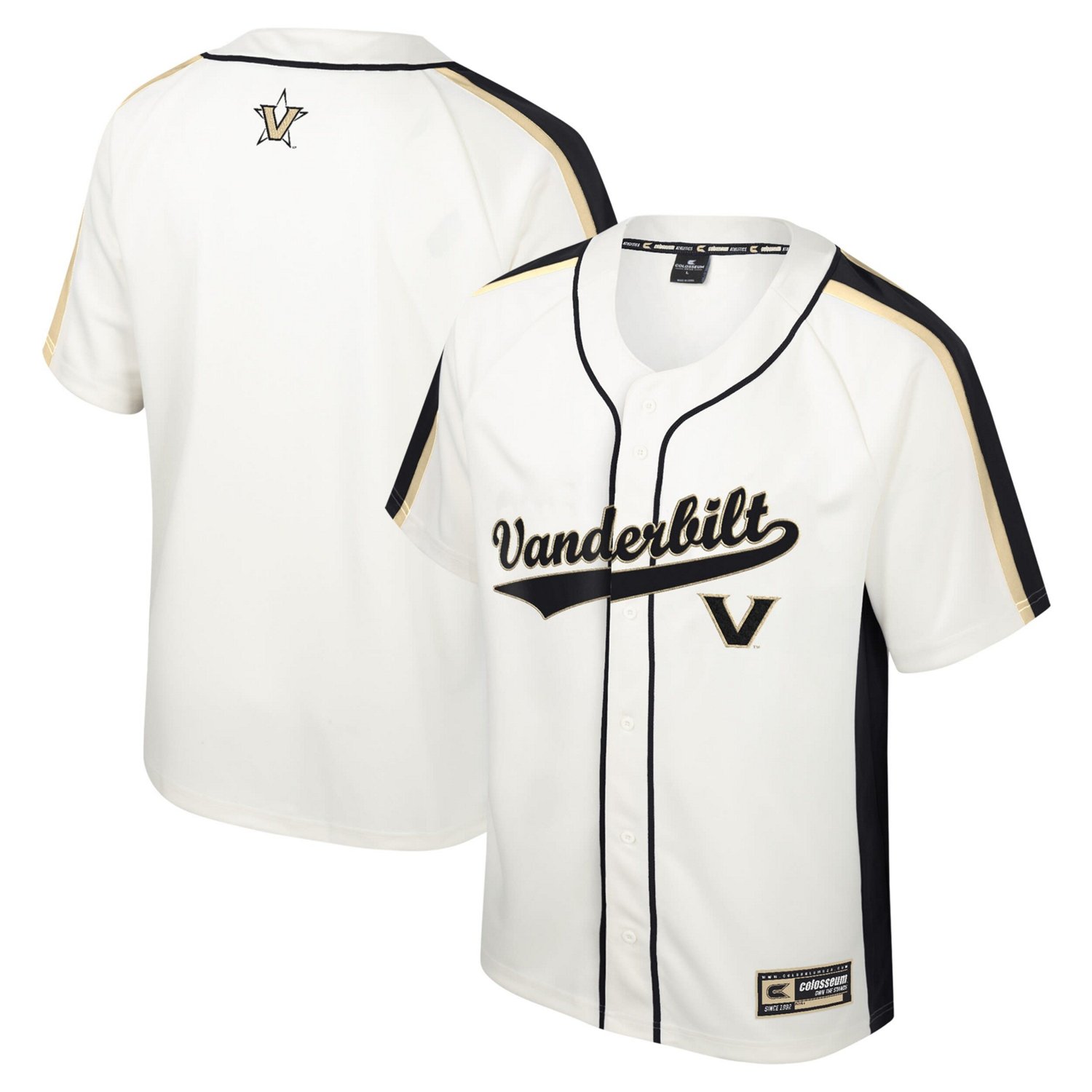 Colosseum Vanderbilt Commodores Ruth Button-Up Baseball Jersey | Academy