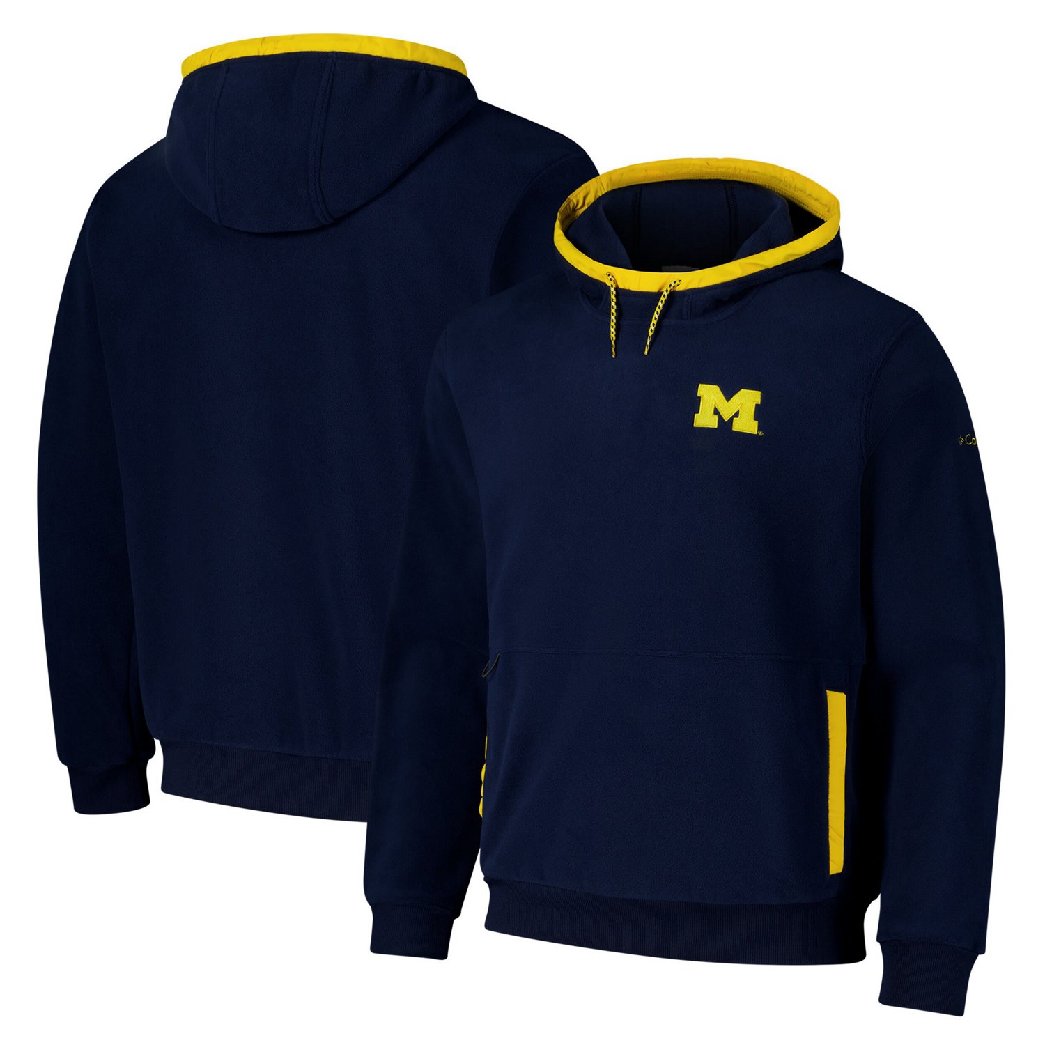 Columbia Michigan Wolverines Flanker Fleece Pullover Hoodie | Academy