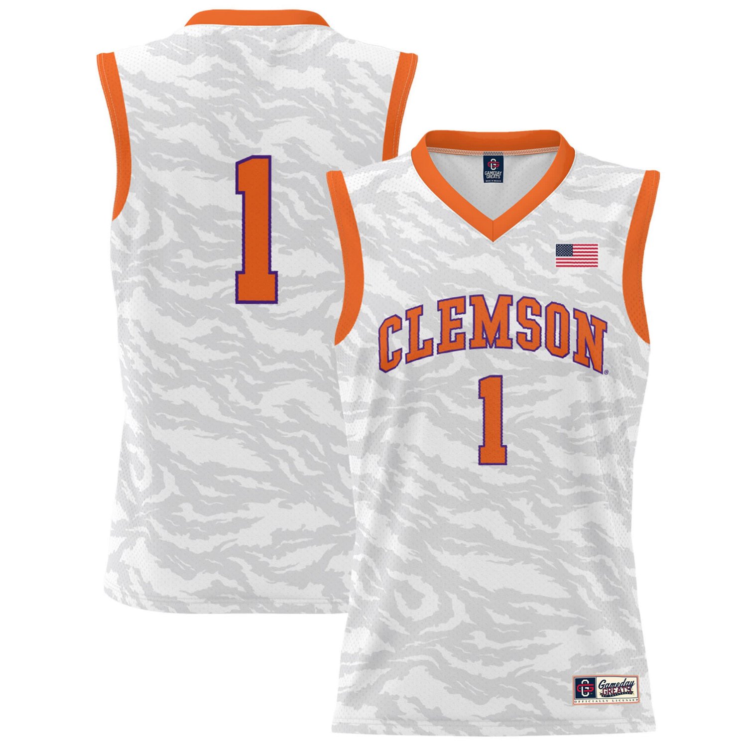 GameDay Greats 1 Clemson Tigers Tiger Print Lightweight Basketball ...