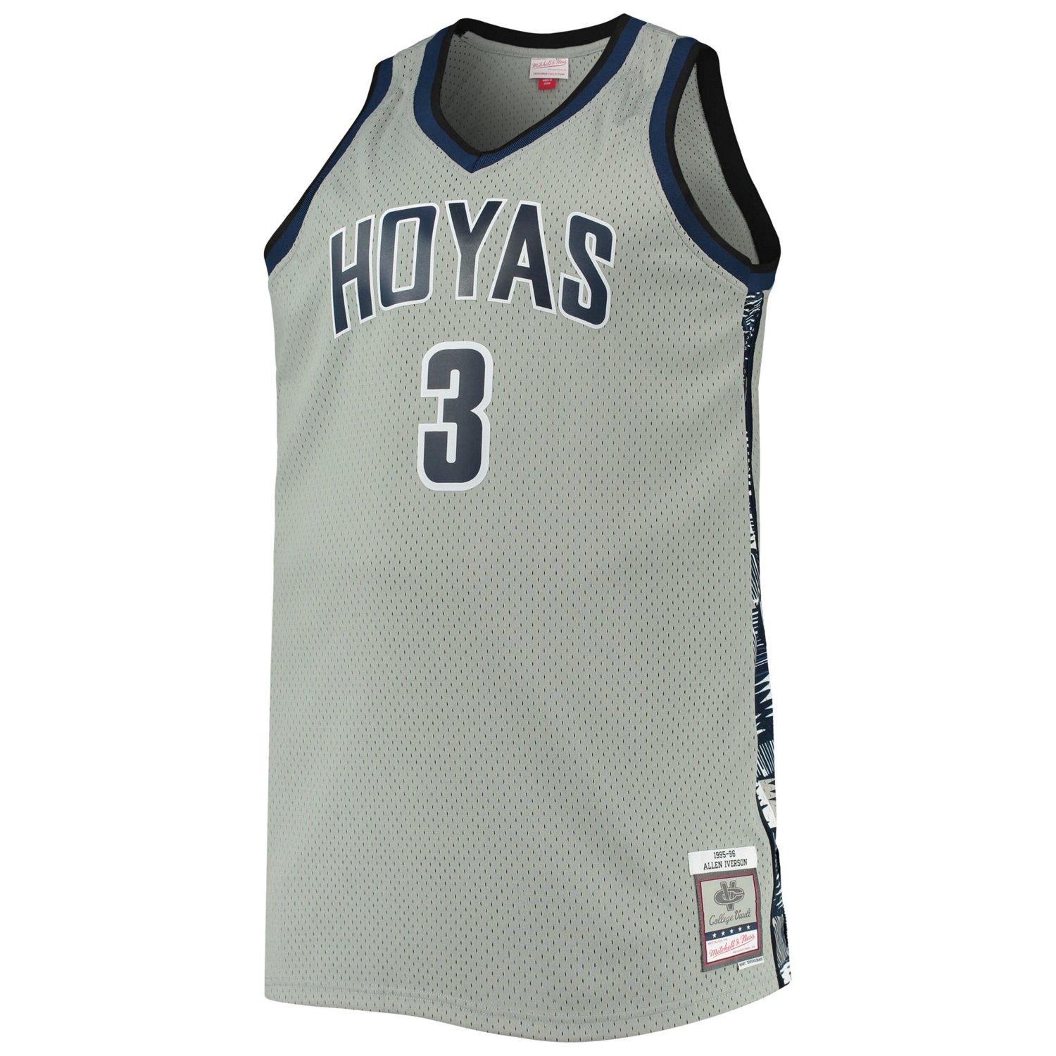 Mitchell Ness Allen Iverson Georgetown Hoyas Big Tall 1995/96 Replica ...