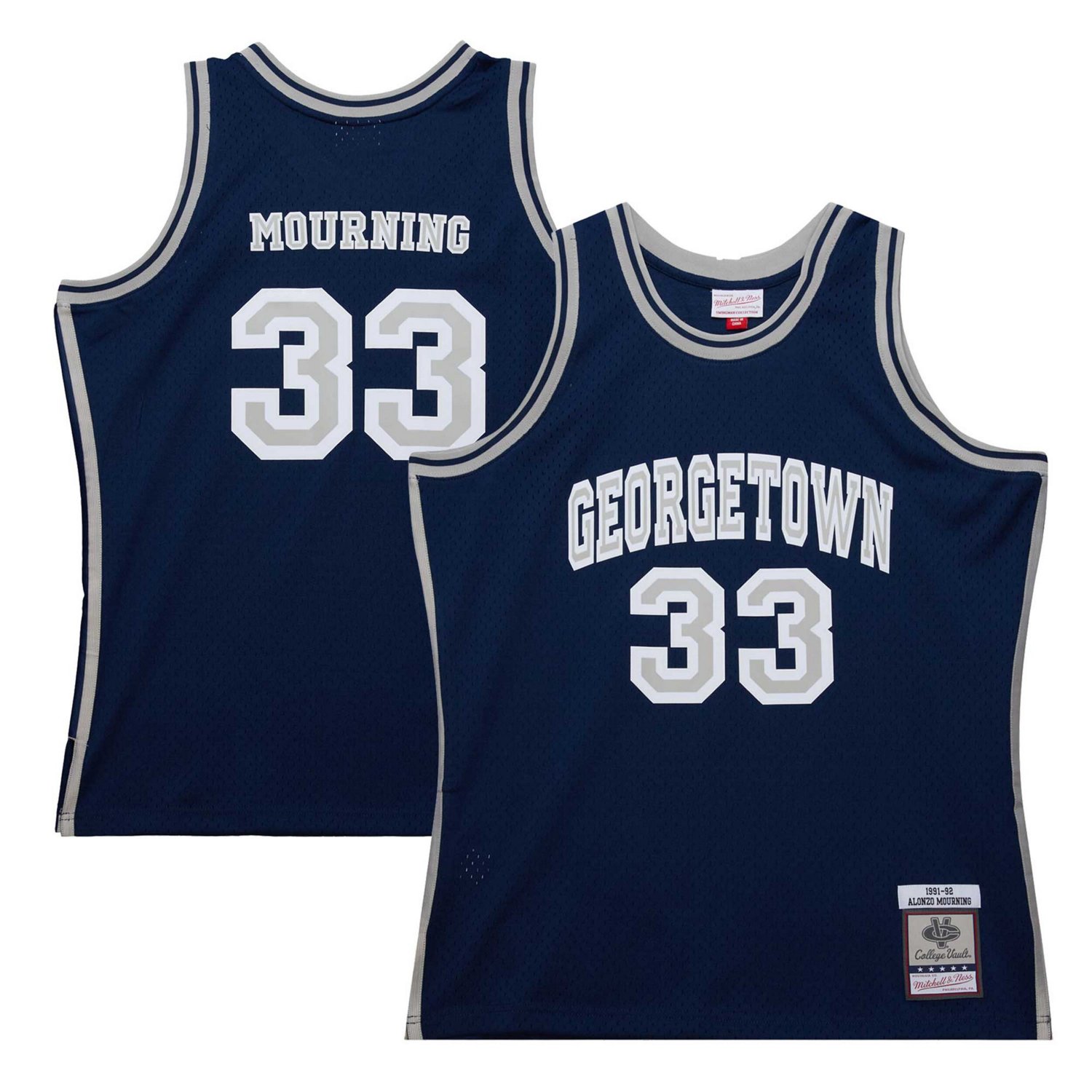 Mitchell Ness Alonzo Mourning Georgetown Hoyas 1991/92 Swingman Player ...