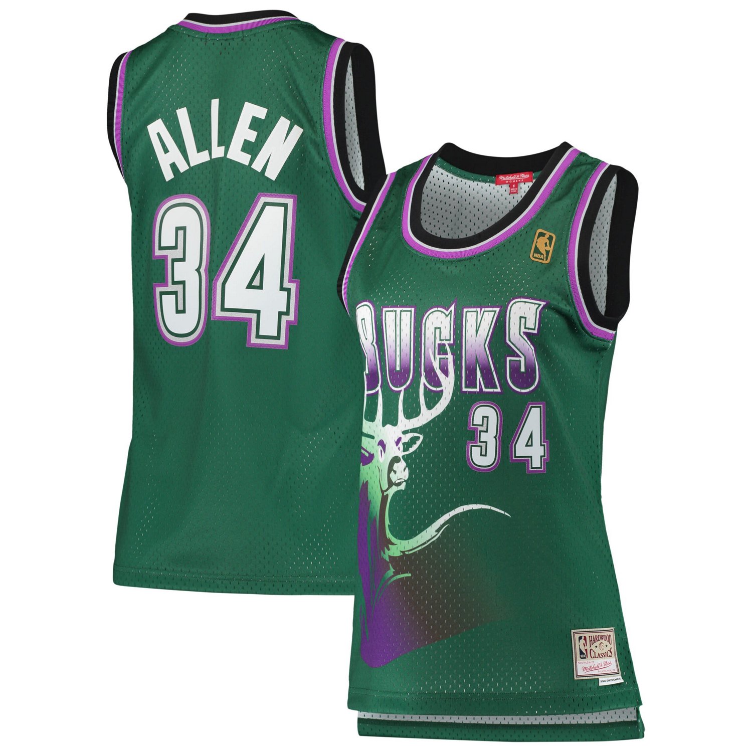 Mitchell Ness Ray Allen Milwaukee Bucks 1996/97 Hardwood Classics ...
