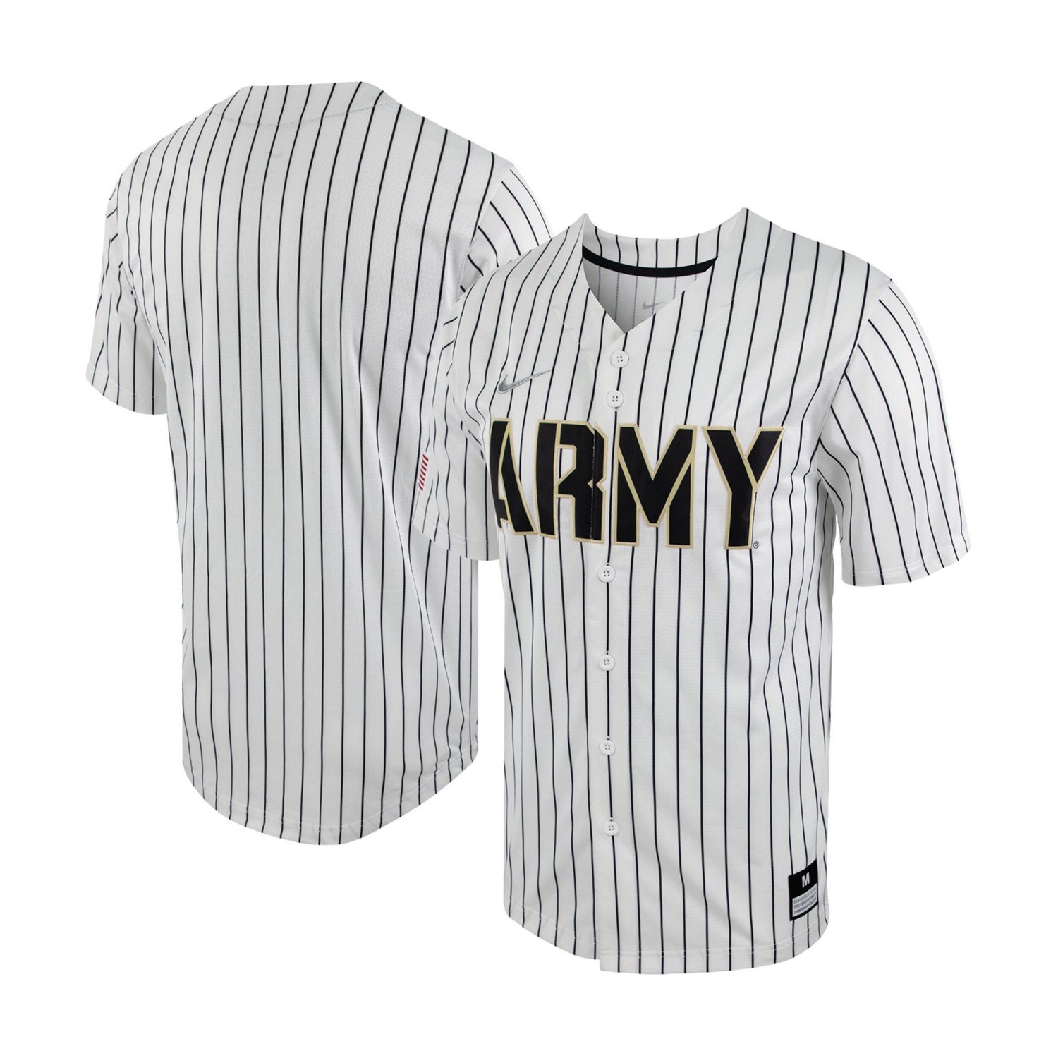 Nike /Black Army Black Knights Pinstripe Replica Full-Button Baseball ...