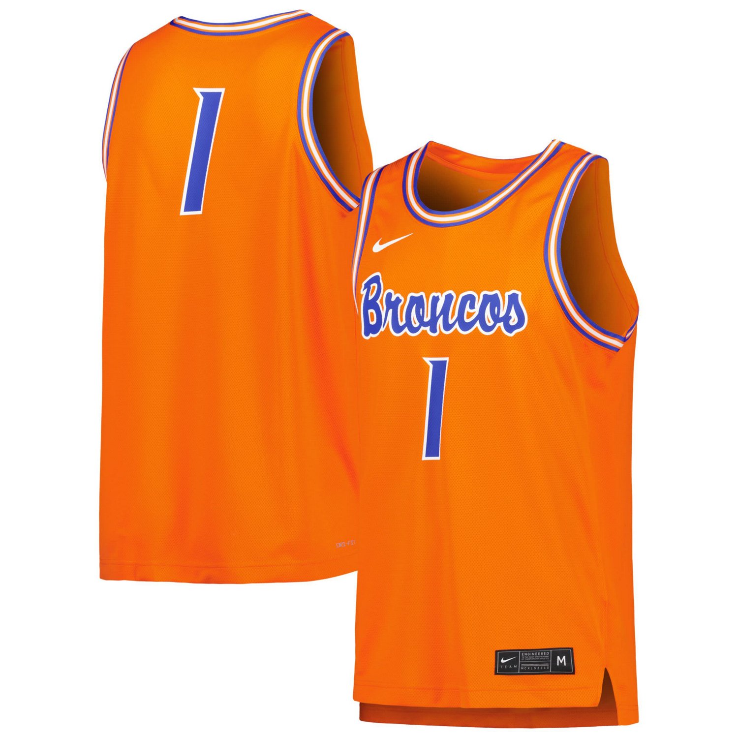 Nike 1 Boise State Broncos Retro Replica Basketball Jersey | Academy