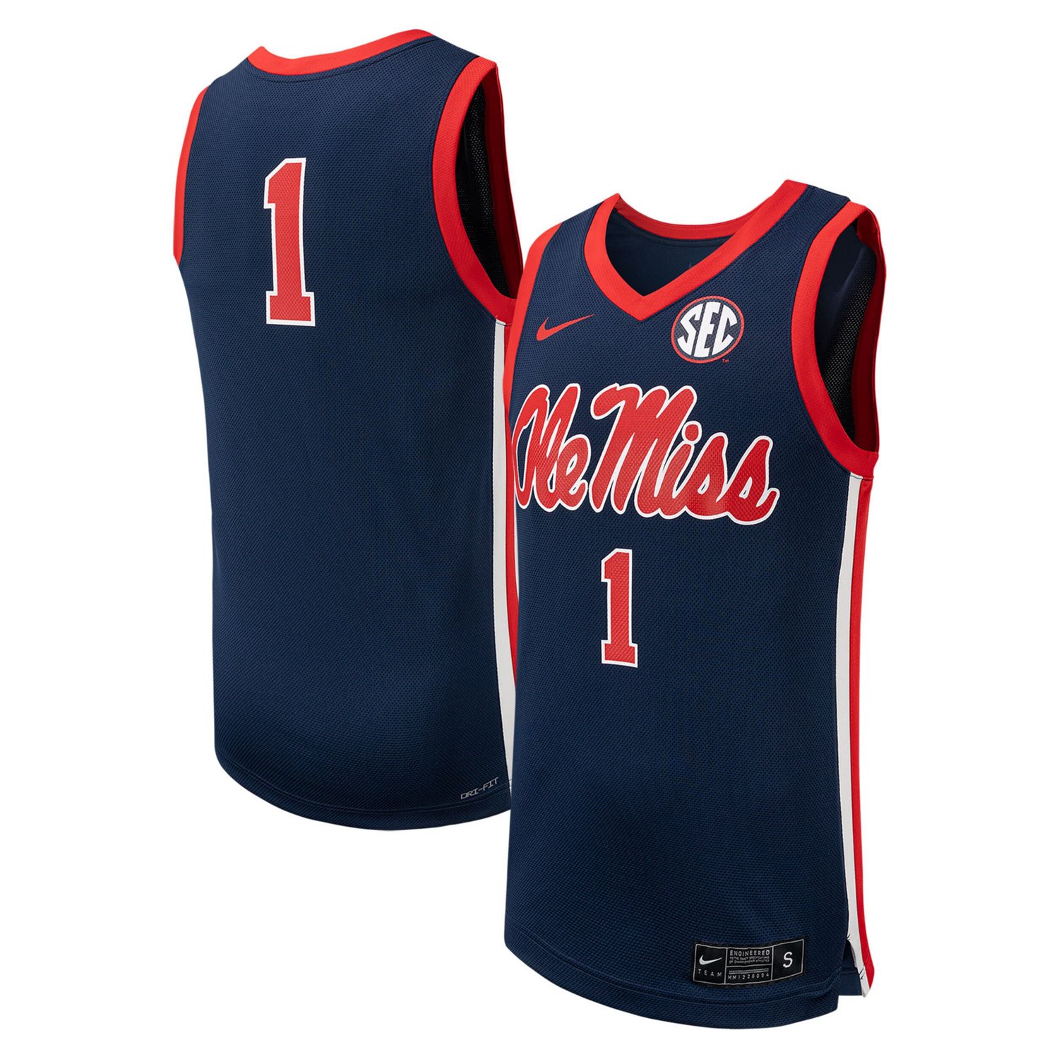 Nike 1 Ole Miss Rebels Replica Basketball Jersey | Academy