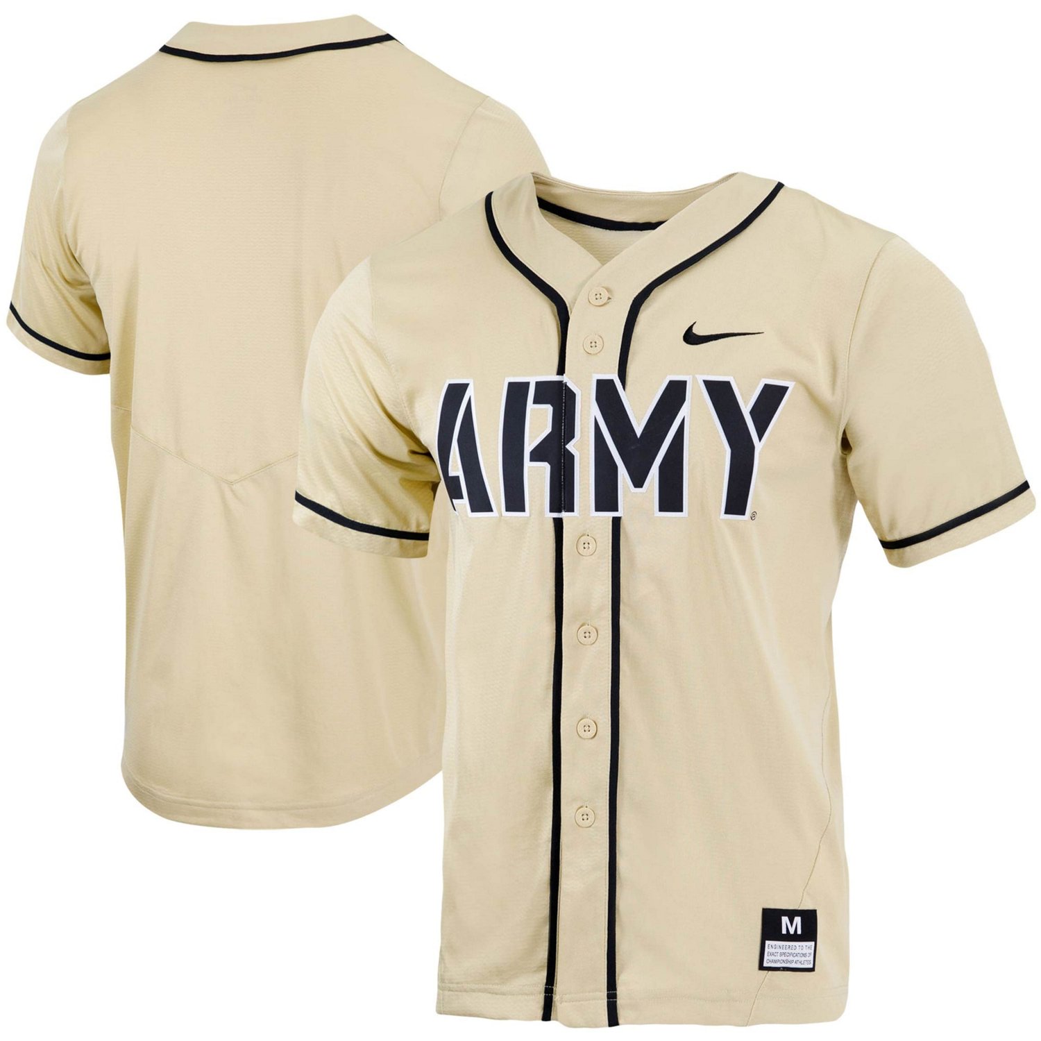 Nike Army Black Knights Replica Full-Button Baseball Jersey | Academy