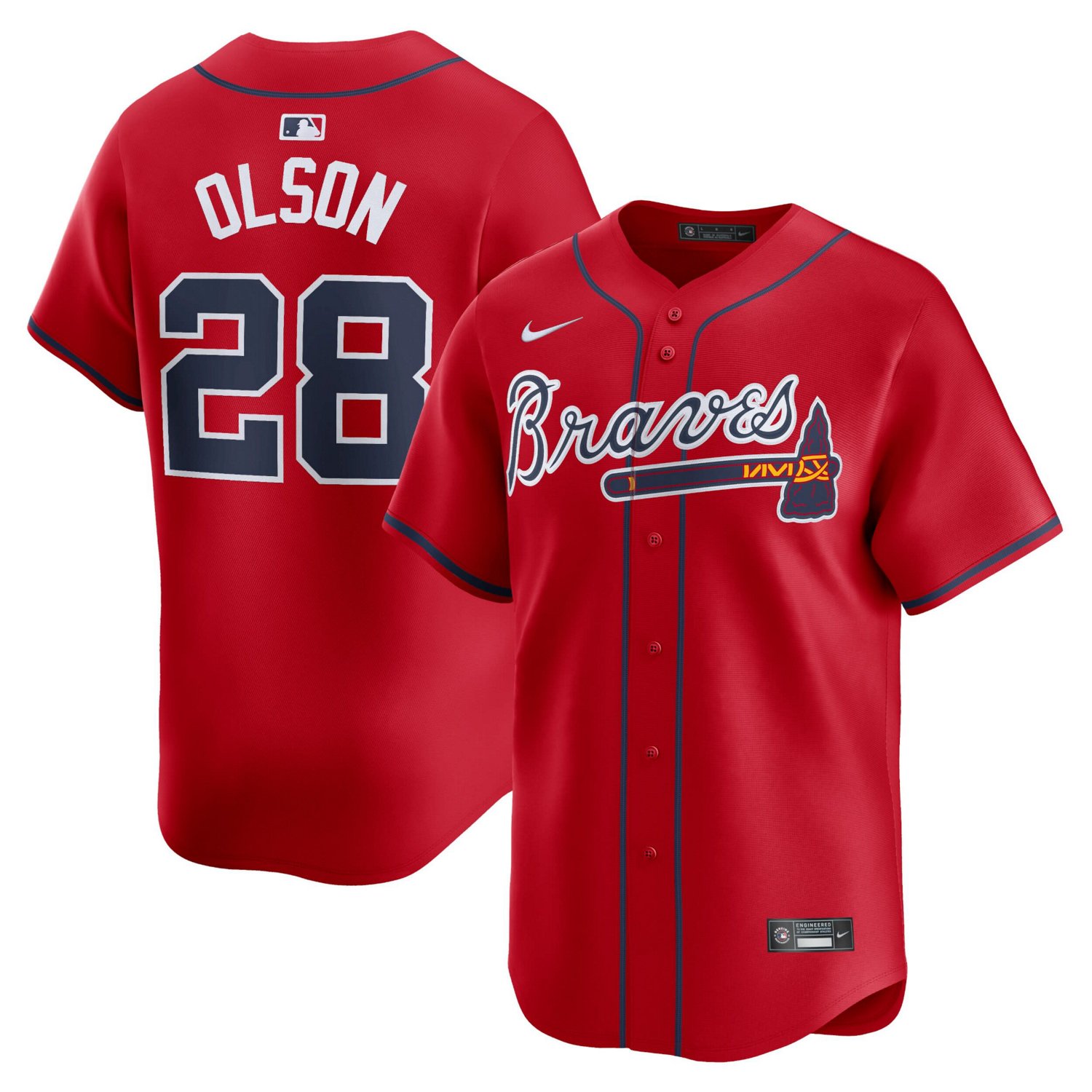 Nike Matt Olson Atlanta Braves Alternate Limited Player Jersey | Academy