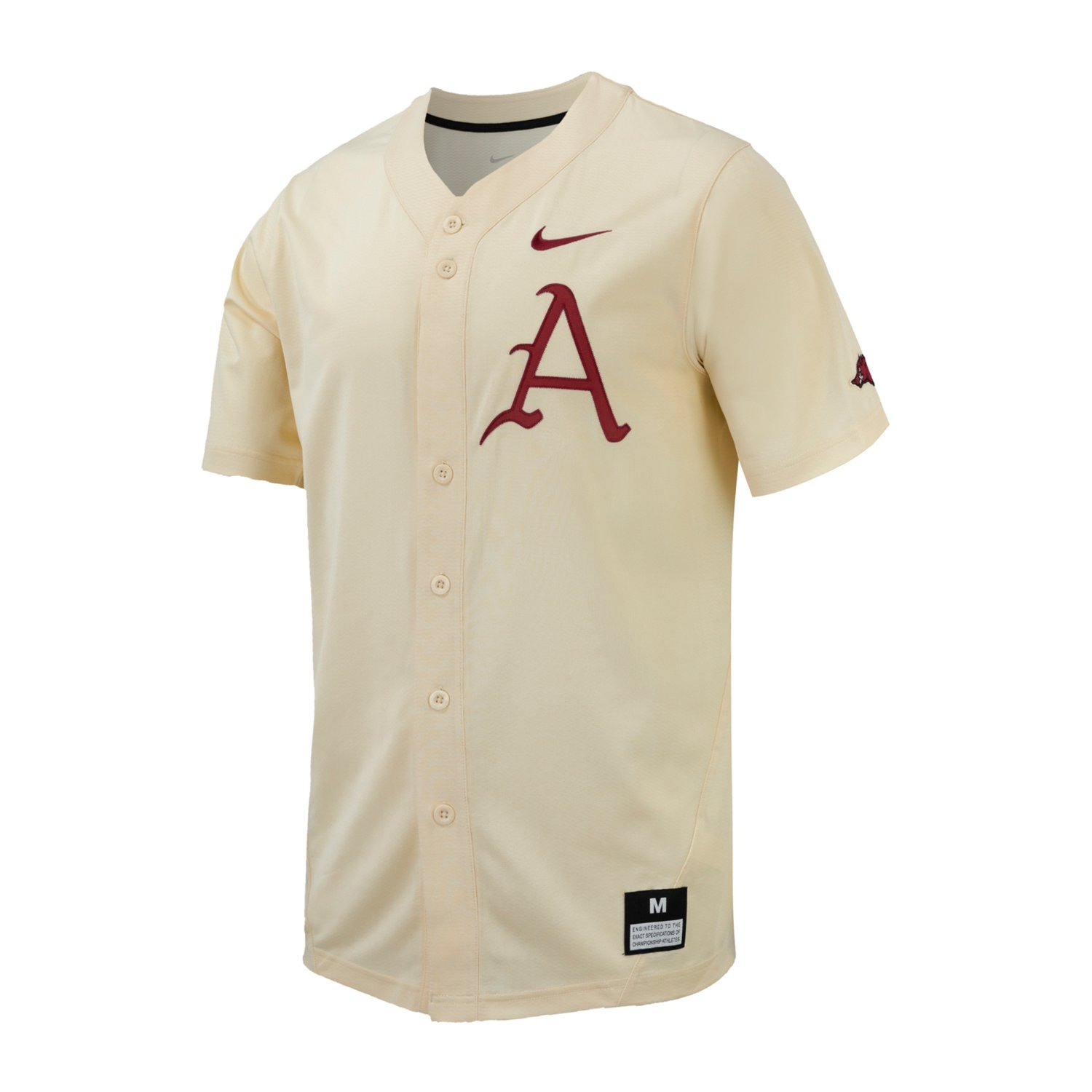 Nike Men's Arkansas Full Button Logo Replica Baseball Jersey | Academy