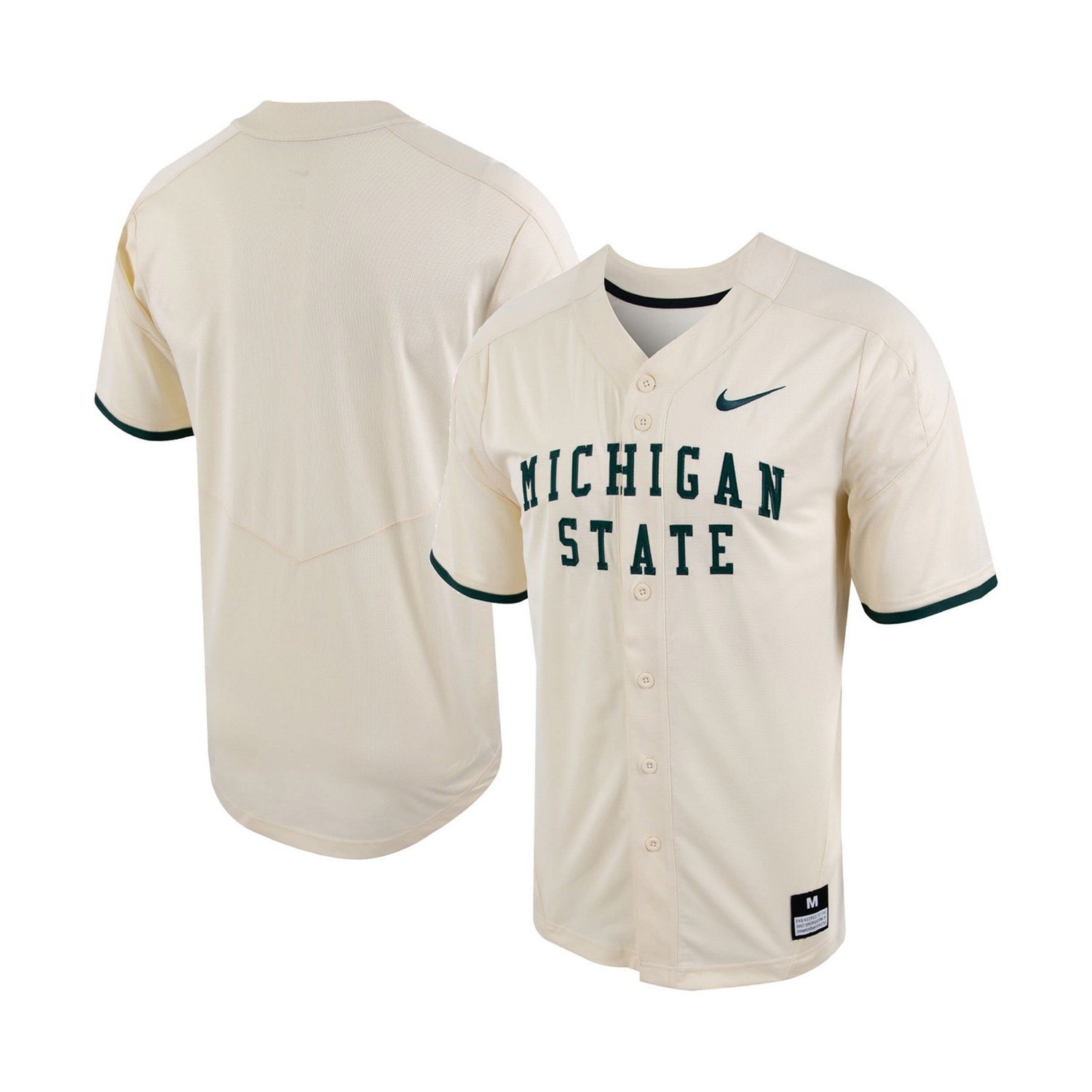 Nike Michigan State Spartans Replica Vapor Elite Full-Button Baseball ...