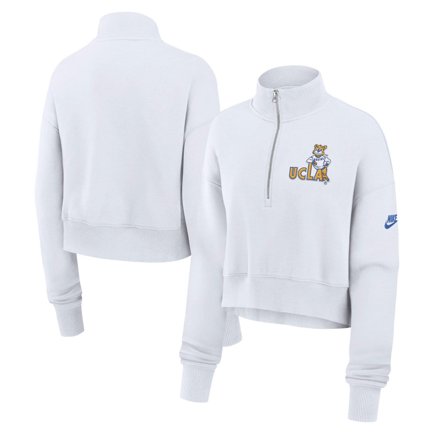 Nike UCLA Bruins Legacy Elevated Logo Cropped Half-Zip Sweatshirt | Academy