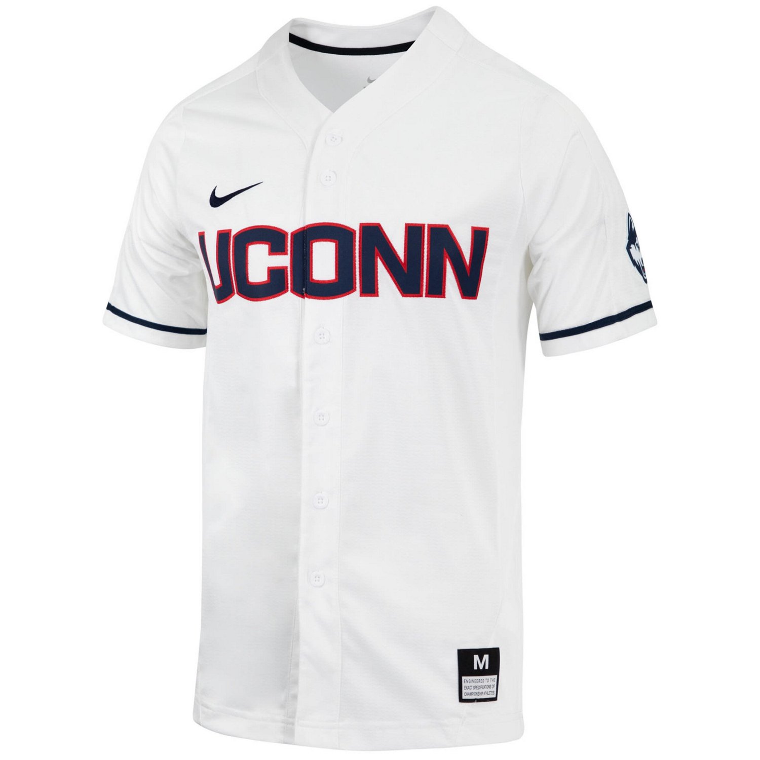 Nike UConn Huskies Replica Full-Button Baseball Jersey | Academy
