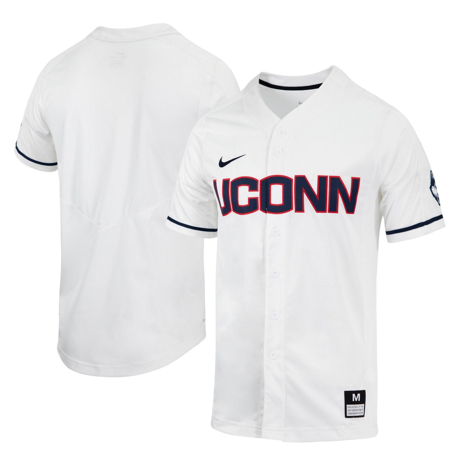 Nike UConn Huskies Replica Full-Button Baseball Jersey | Academy