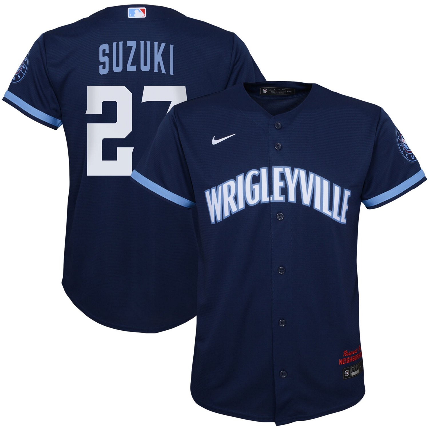 Preschool Nike Seiya Suzuki Chicago Cubs City Connect Script Replica ...