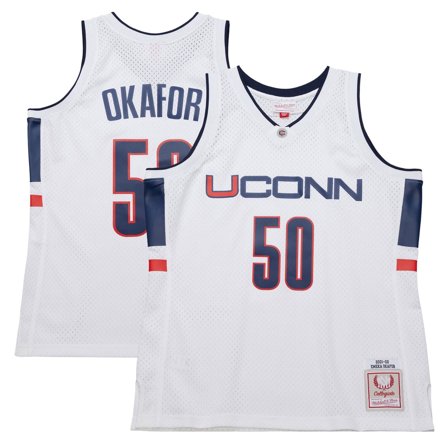 UConn Huskies Emeka Okafor Mitchell Ness 2001 02 Swingman Replica Jersey | Academy