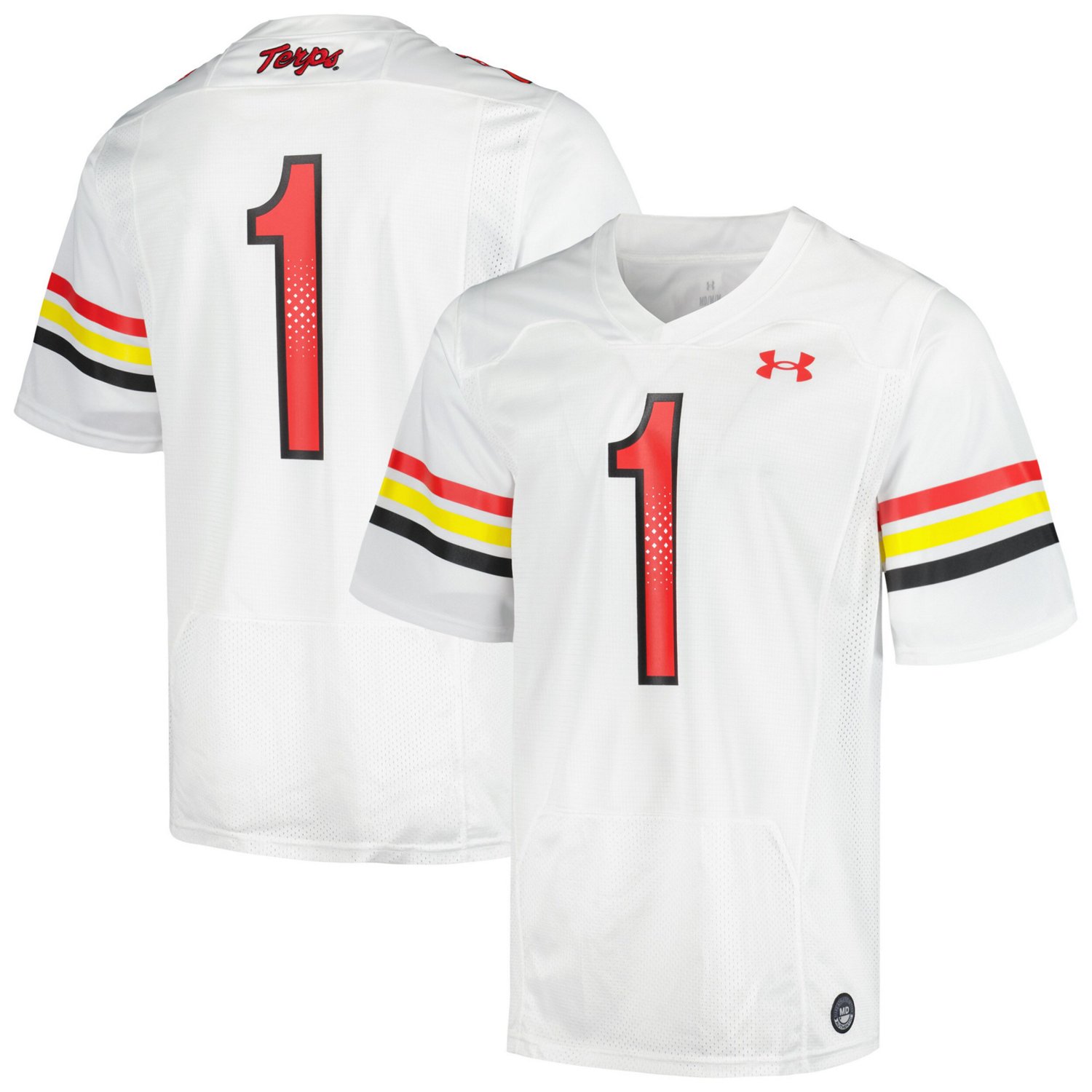 Under Armour 1 Maryland Terrapins Replica Football Jersey | Academy