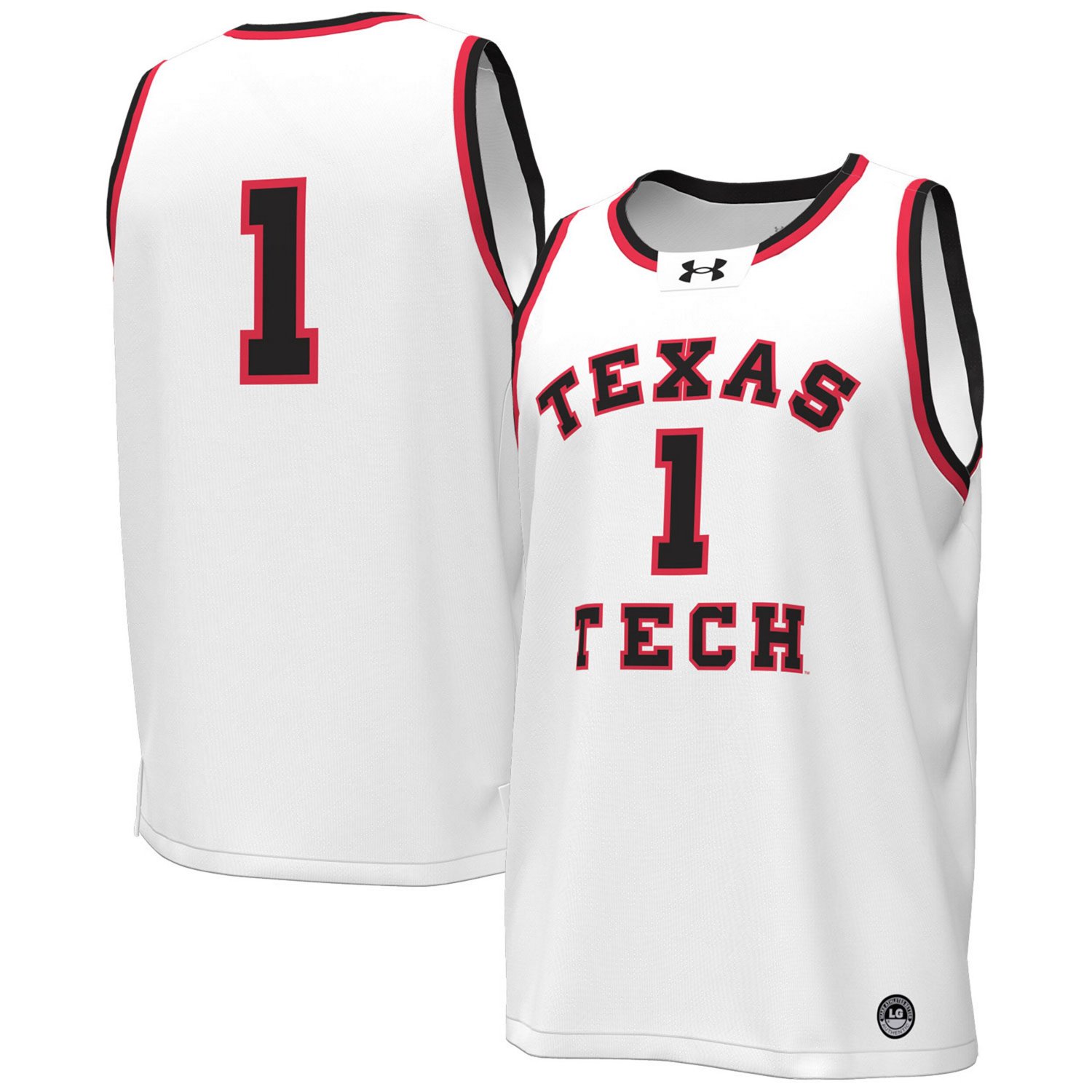 Under Armour 1 Texas Tech Red Raiders Throwback Replica Basketball ...