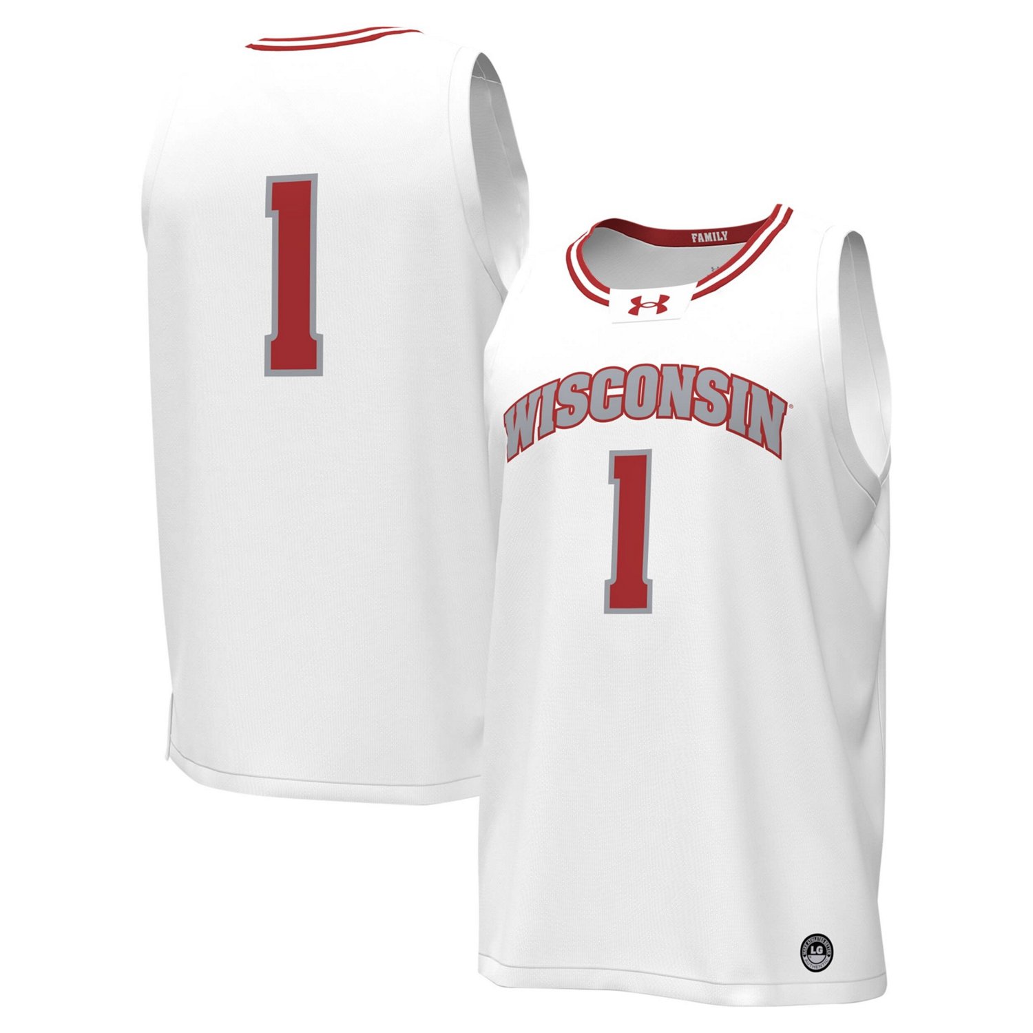 Under Armour 1 Wisconsin Badgers Replica Basketball Jersey | Academy