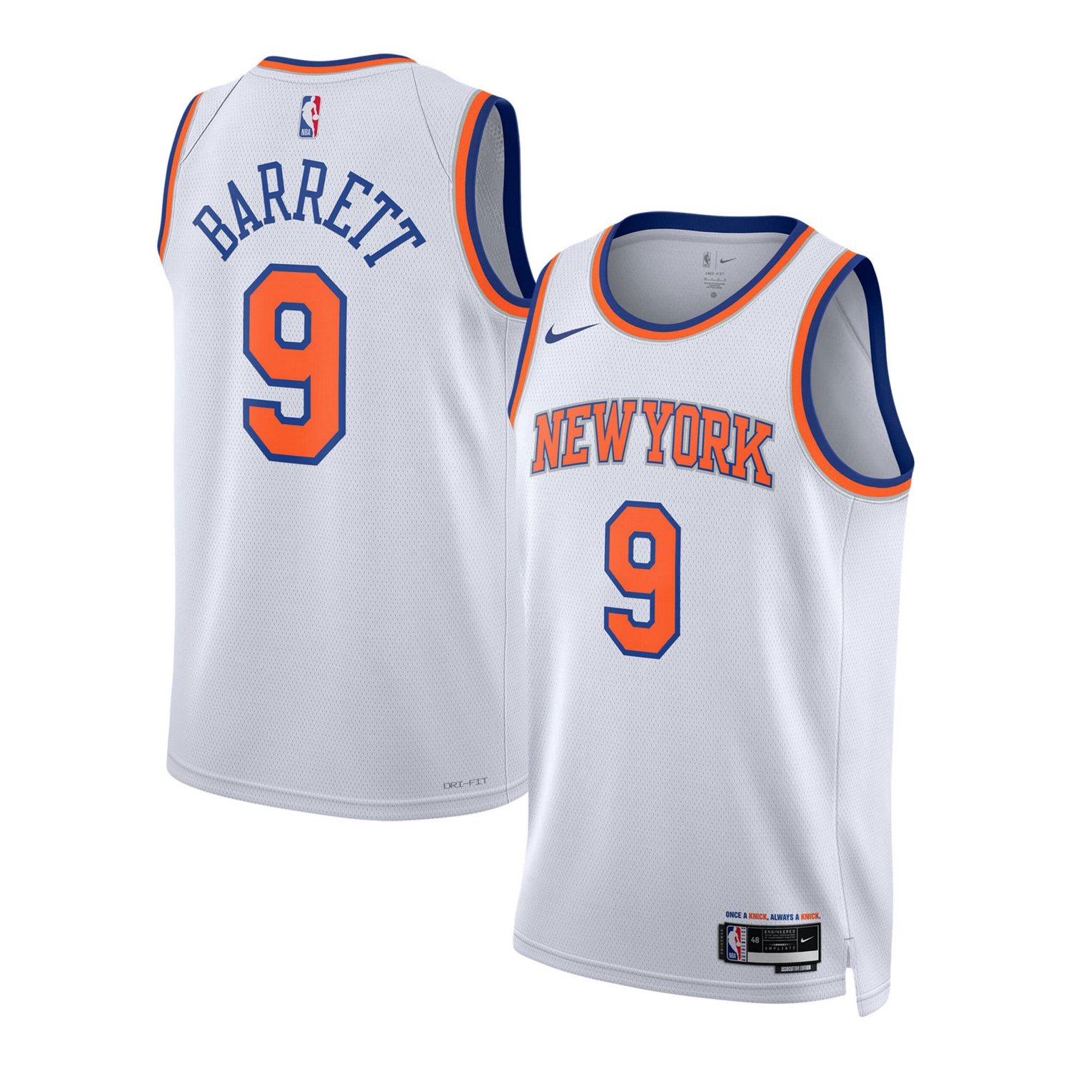 Unisex Nike RJ Barrett New York Knicks Swingman Jersey - Association ...